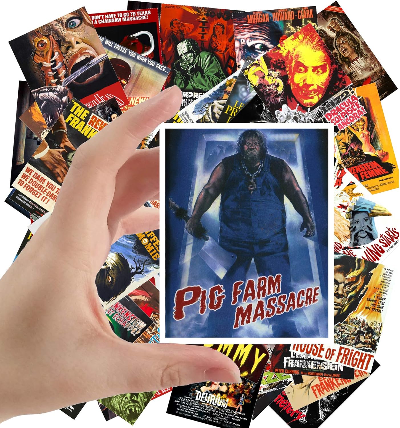 Amazon.com: Large Stickers (24 pcs 2.5"x3.5") Vintage Horror Slasher ...