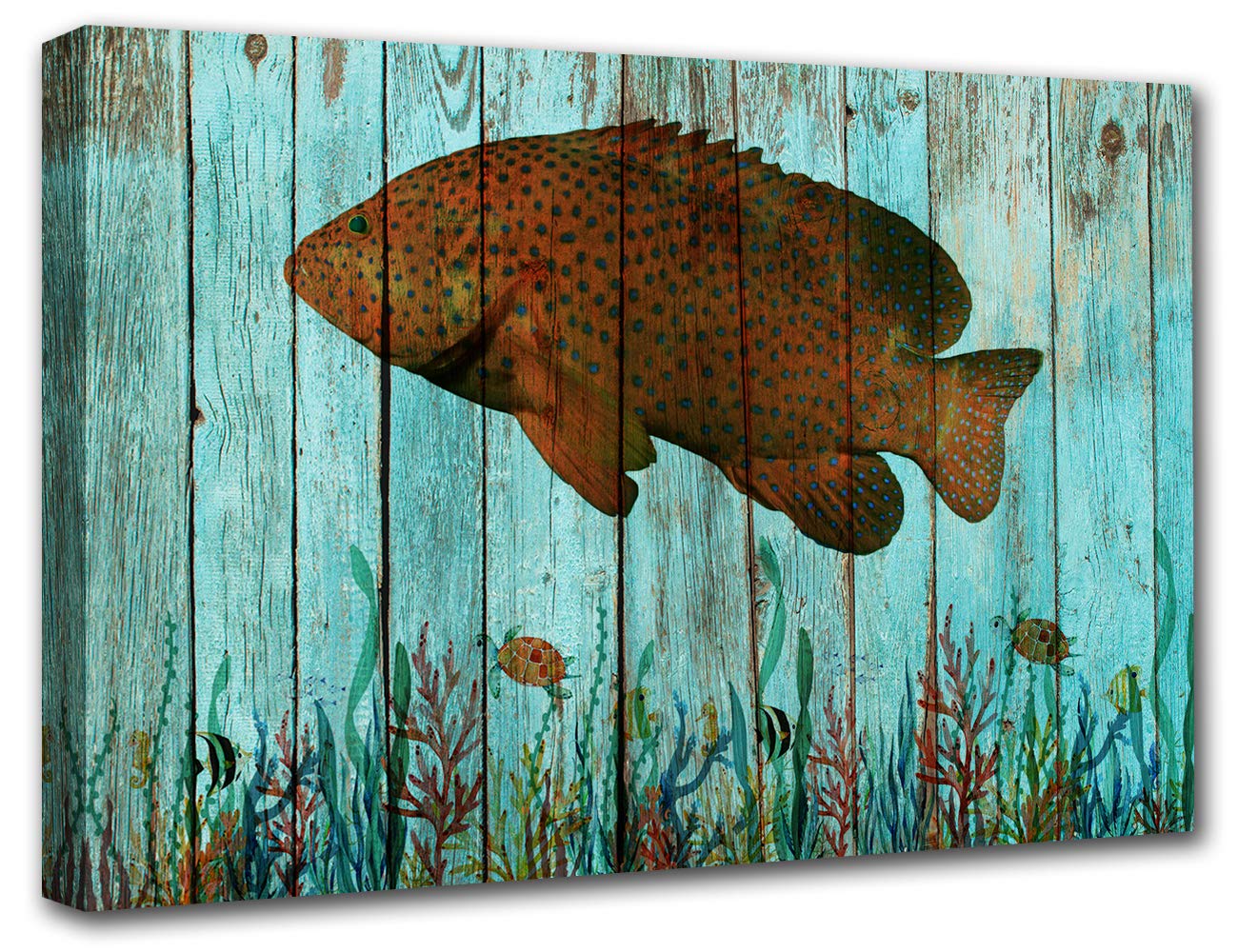 Amazon.com: Fish Theme Poster Coral Grouper Fish Pictures Undersea ...