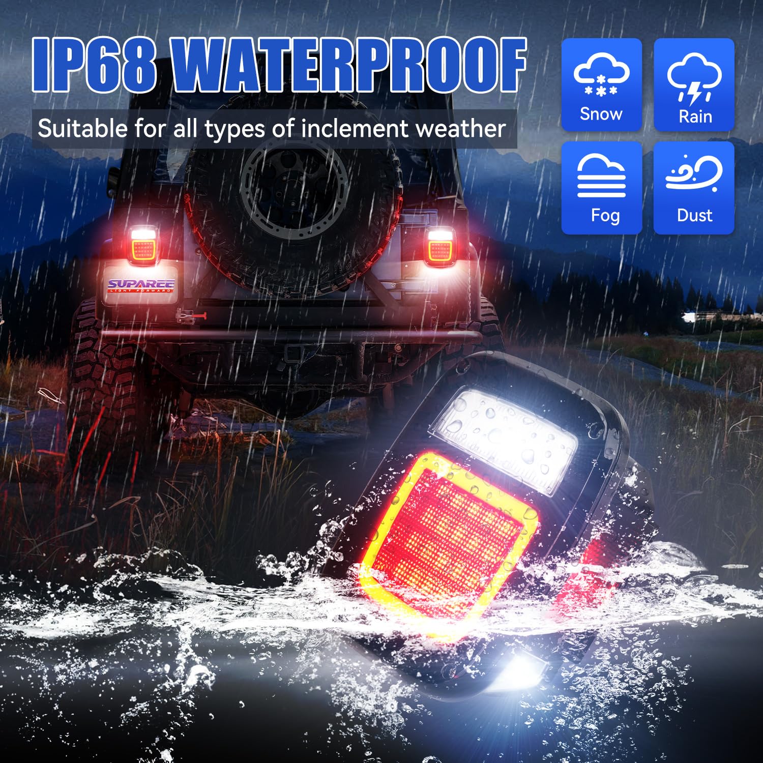 Snapklik.com : SUPAREE Led Rear Tail Light, Smoked AutomotiveTaillight ...
