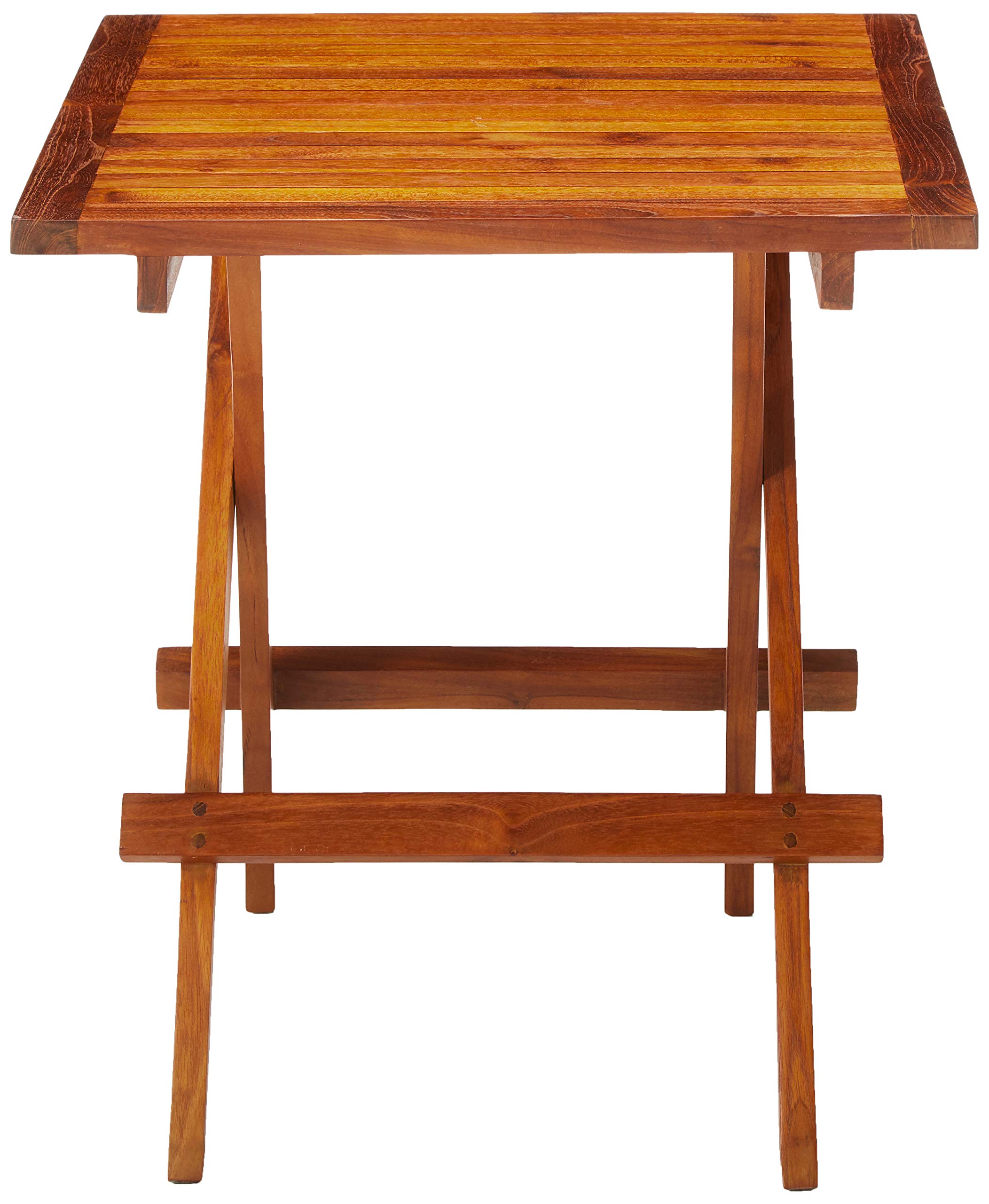 Bare Decor Ravinia Folding Teak Small Table, Oiled Finish, Brown, BARE ...