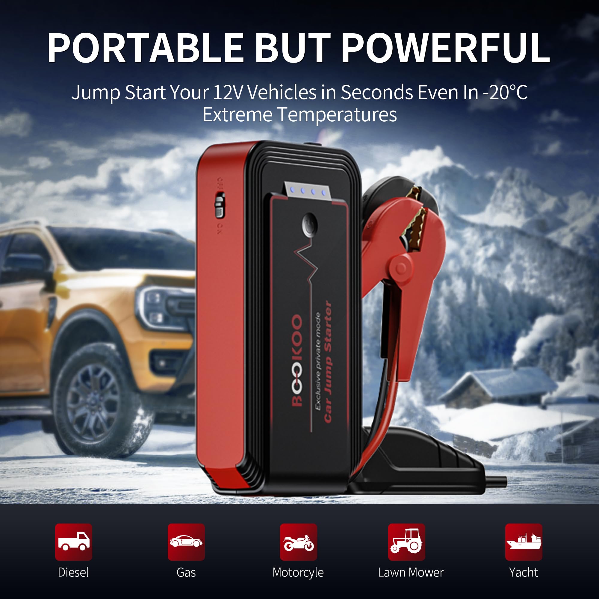 Snapklik.com : Jump Starter 3000A Peak Jump Starter Battery Pack ...