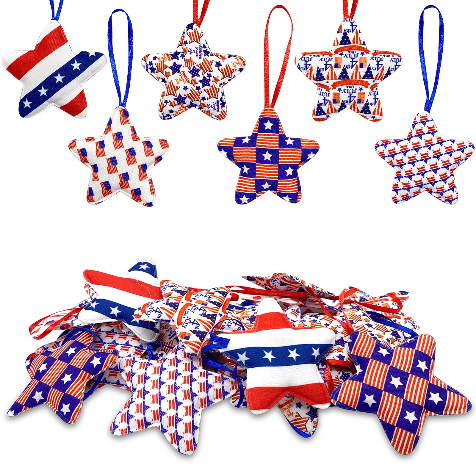 Amazon.com: Deloky 30 Pcs Independence Day Hanging Stars- 3.5 x 6.1 ...