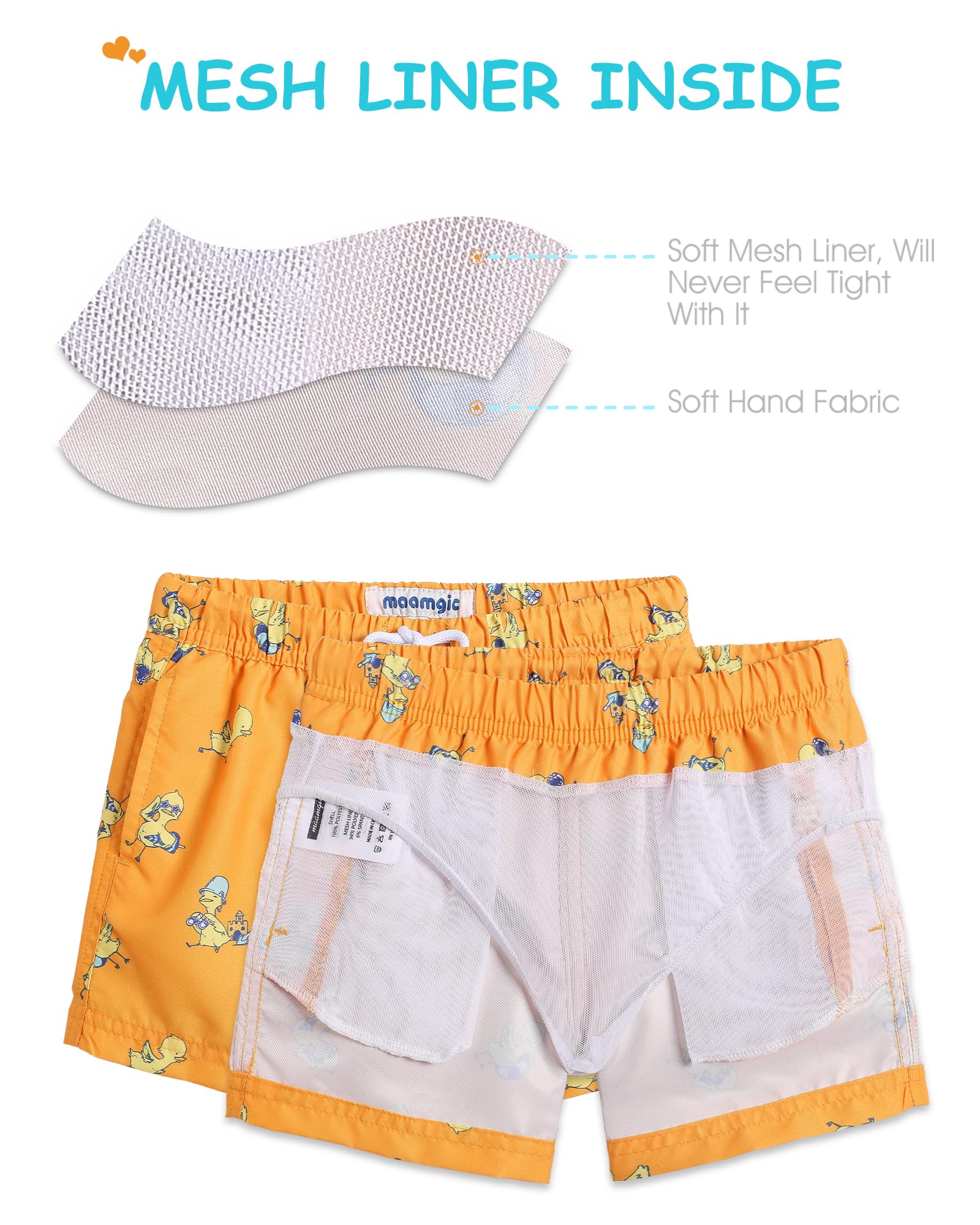 Snapklik.com : Maamgic Boys Swim Trunks Toddler Swim Shorts Little Boys ...