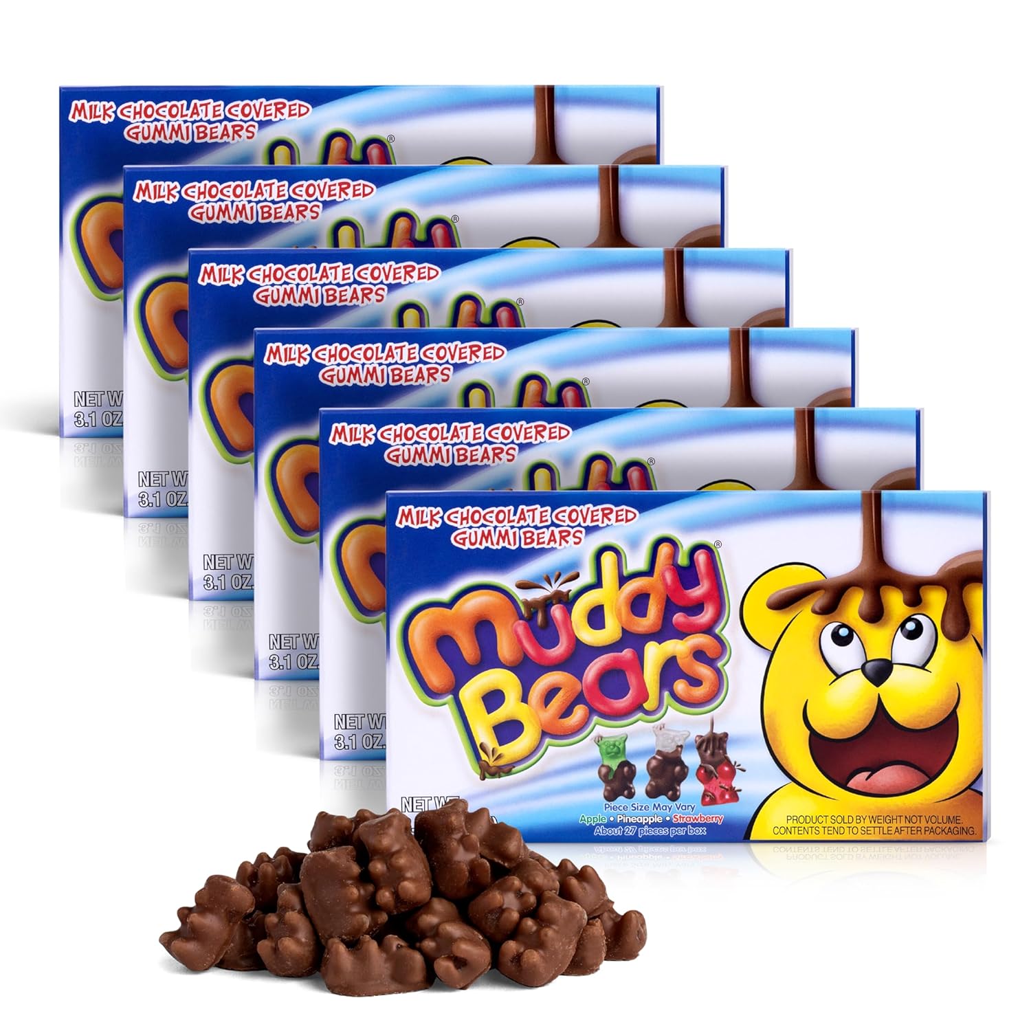 Amazon.com : Candylandia Milk Chocolate Covered Gummy Bears | Muddy Bears Chocolate-Covered ...