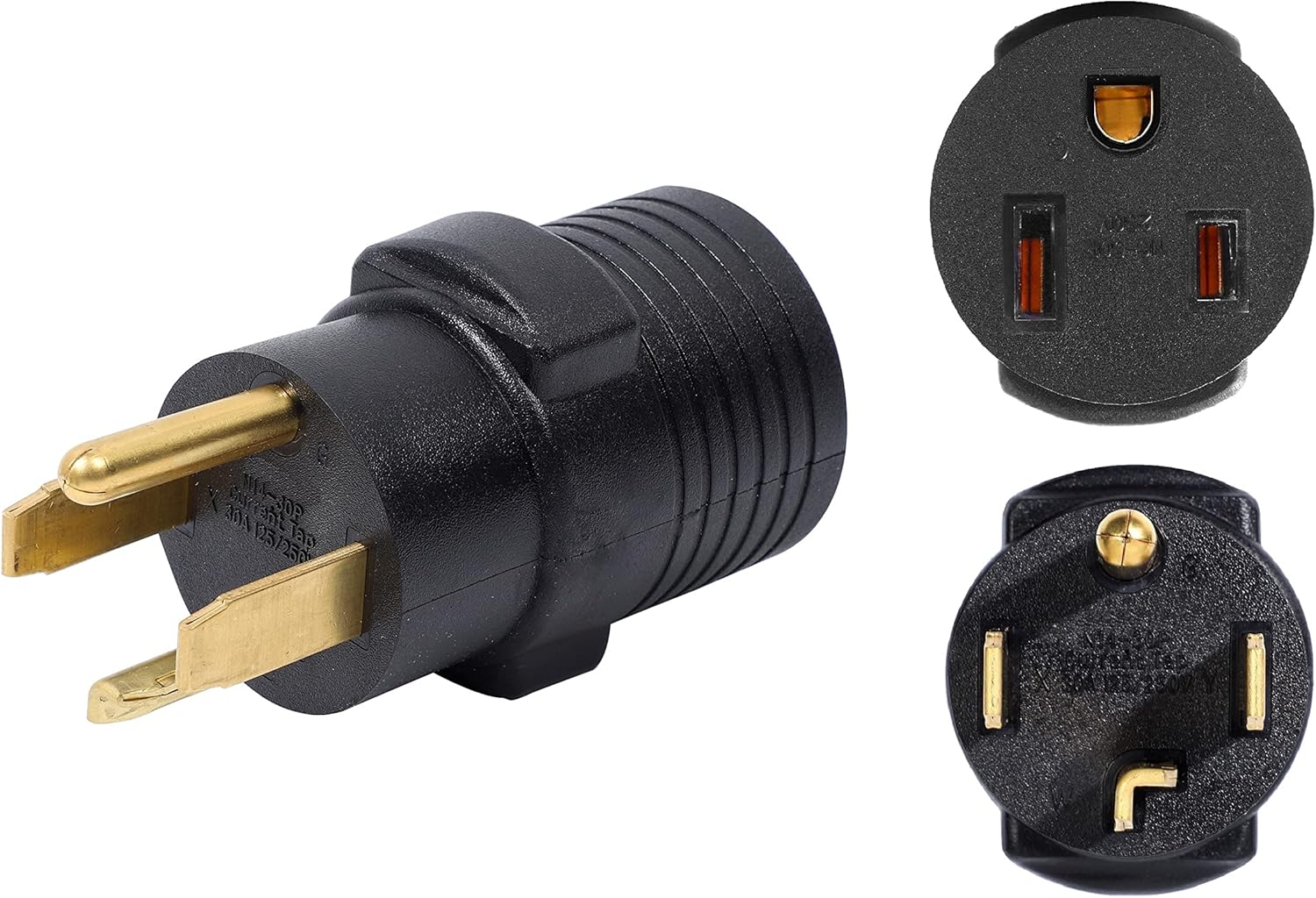 ONETAK NEMA 14-30P to 6-50R Compact 240V 30 Amp 4 Prong Male Plug to 50 ...
