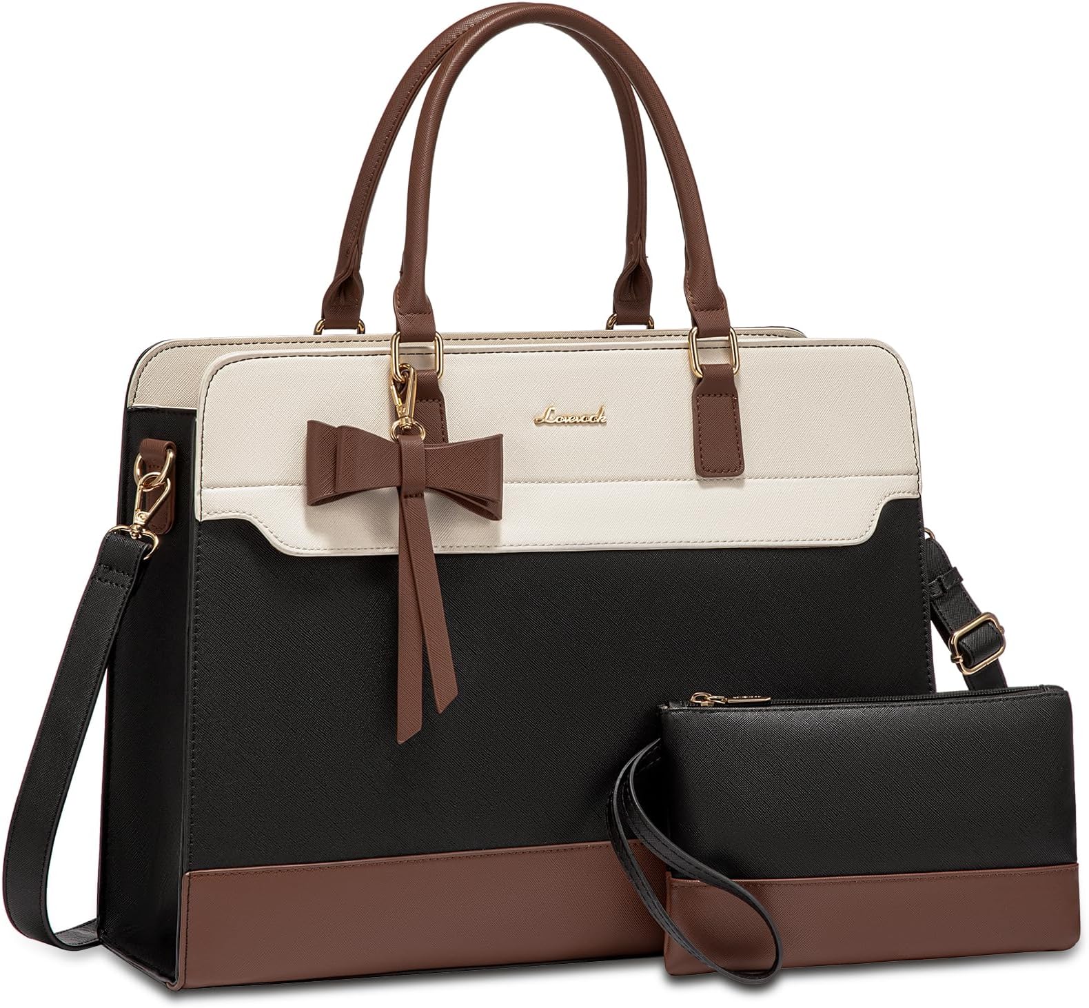 Amazon.com: LOVEVOOK Laptop Tote Bag for Women,Leather Work Bag ...