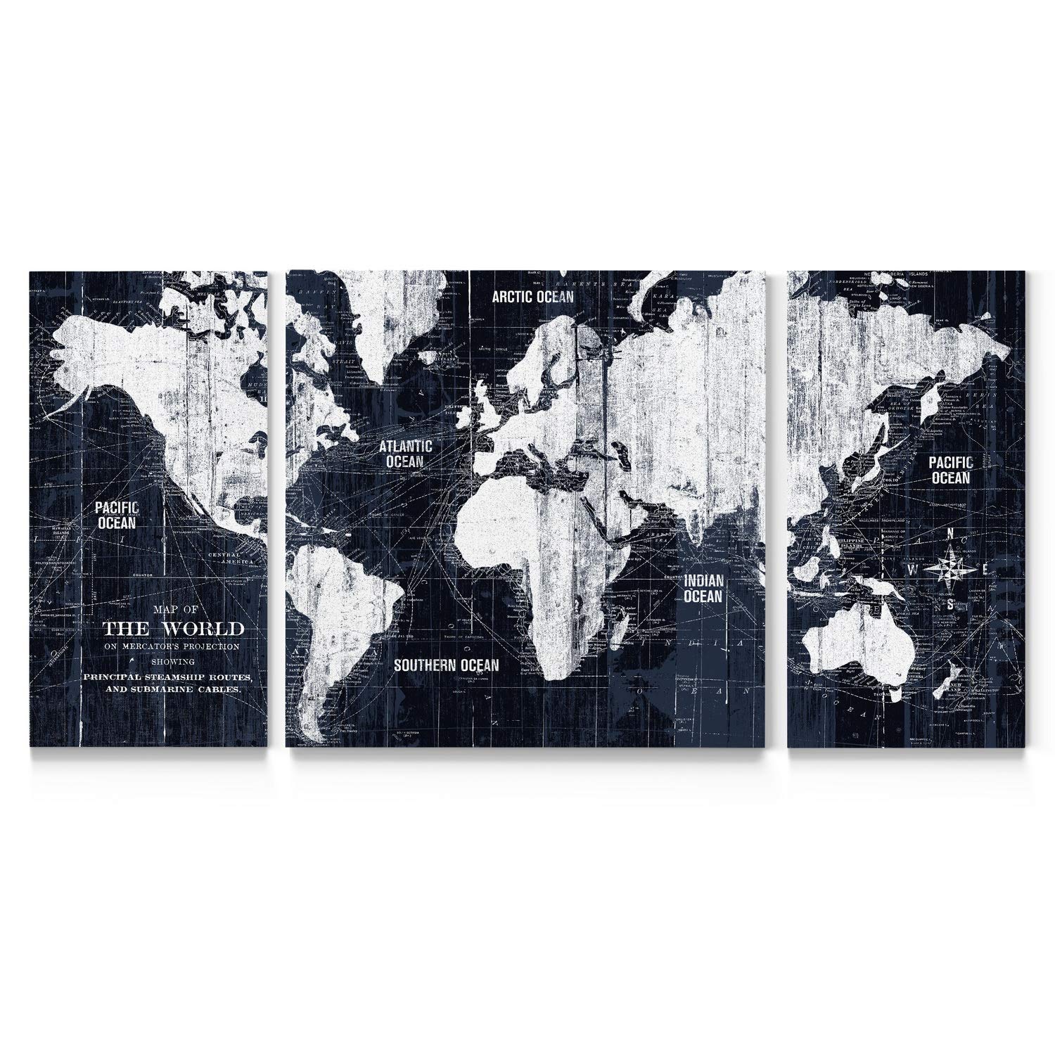 Old World Map Black And White