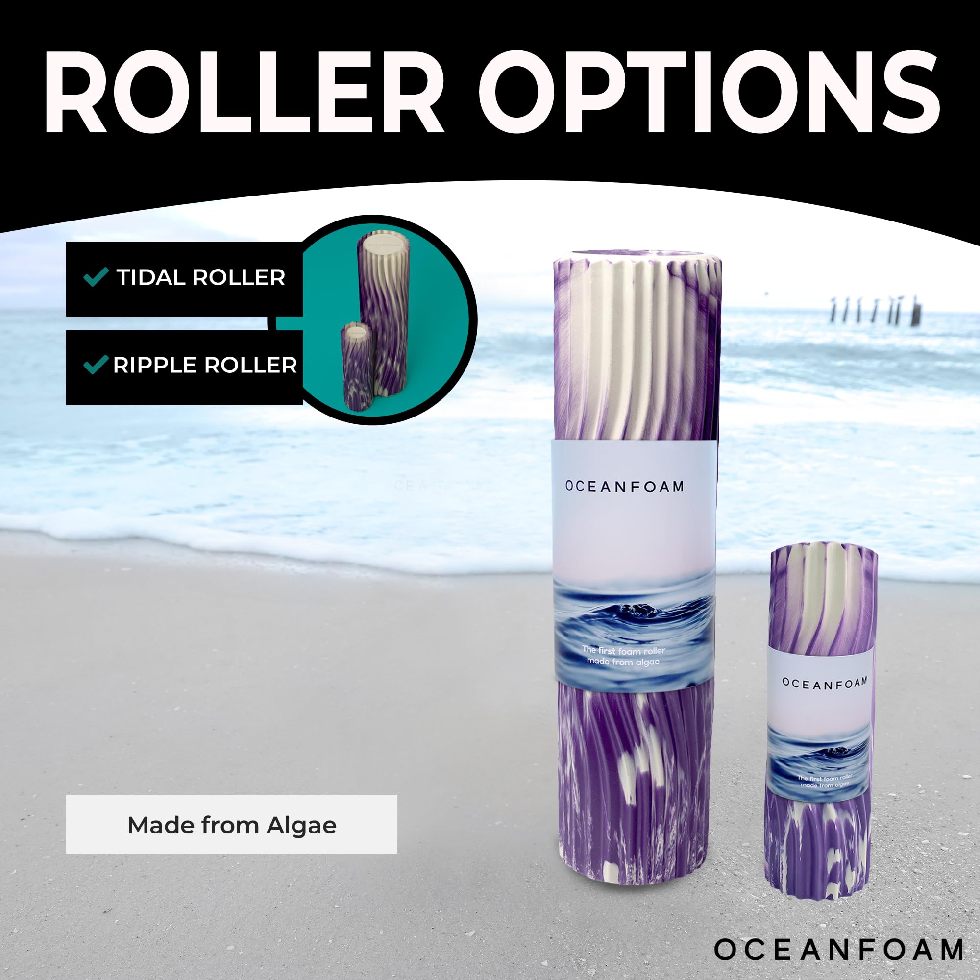 Snapklik.com : Oceanfoam Tidal Roller - Purple Marbled - Muscle Massage ...