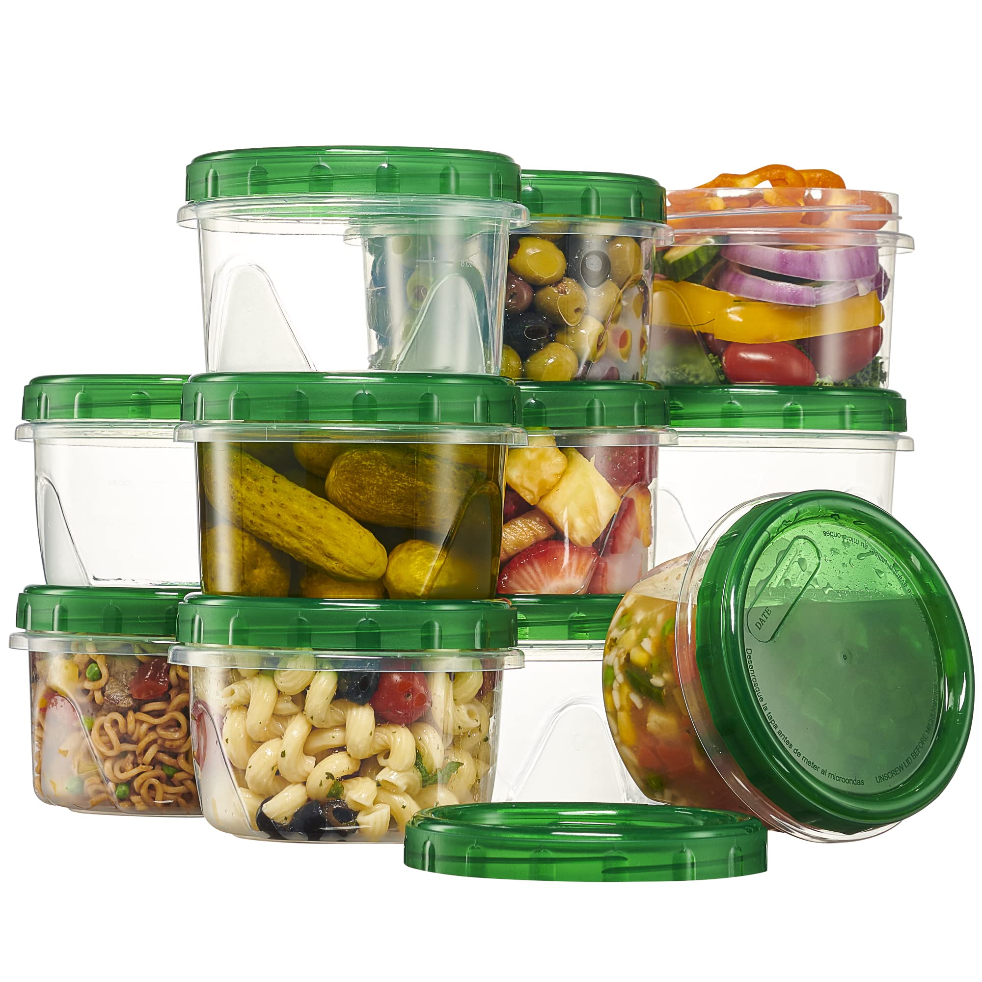 Snapklik.com : PLASTICPRO 12 Pack Twist Cap Food Storage Containers