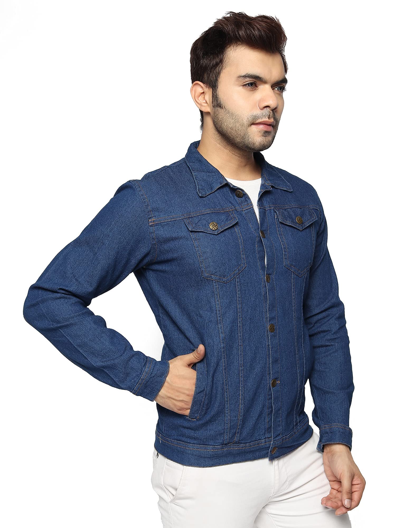 Buy Men's Denim party jacket in faded and plain styles. Online at ...