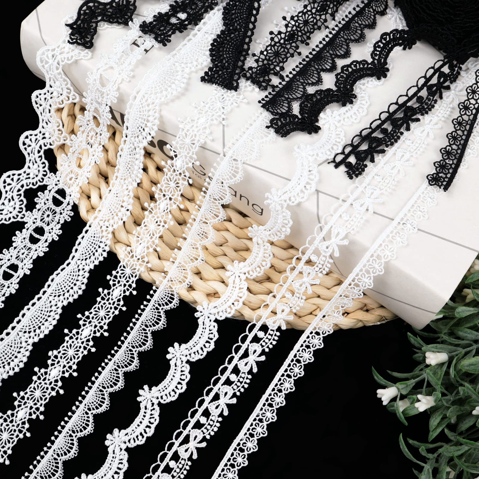 Amazon.com: DONGCAI Venice Lace Ribbon Set 16 Yards Lace Trim Vine Lace ...