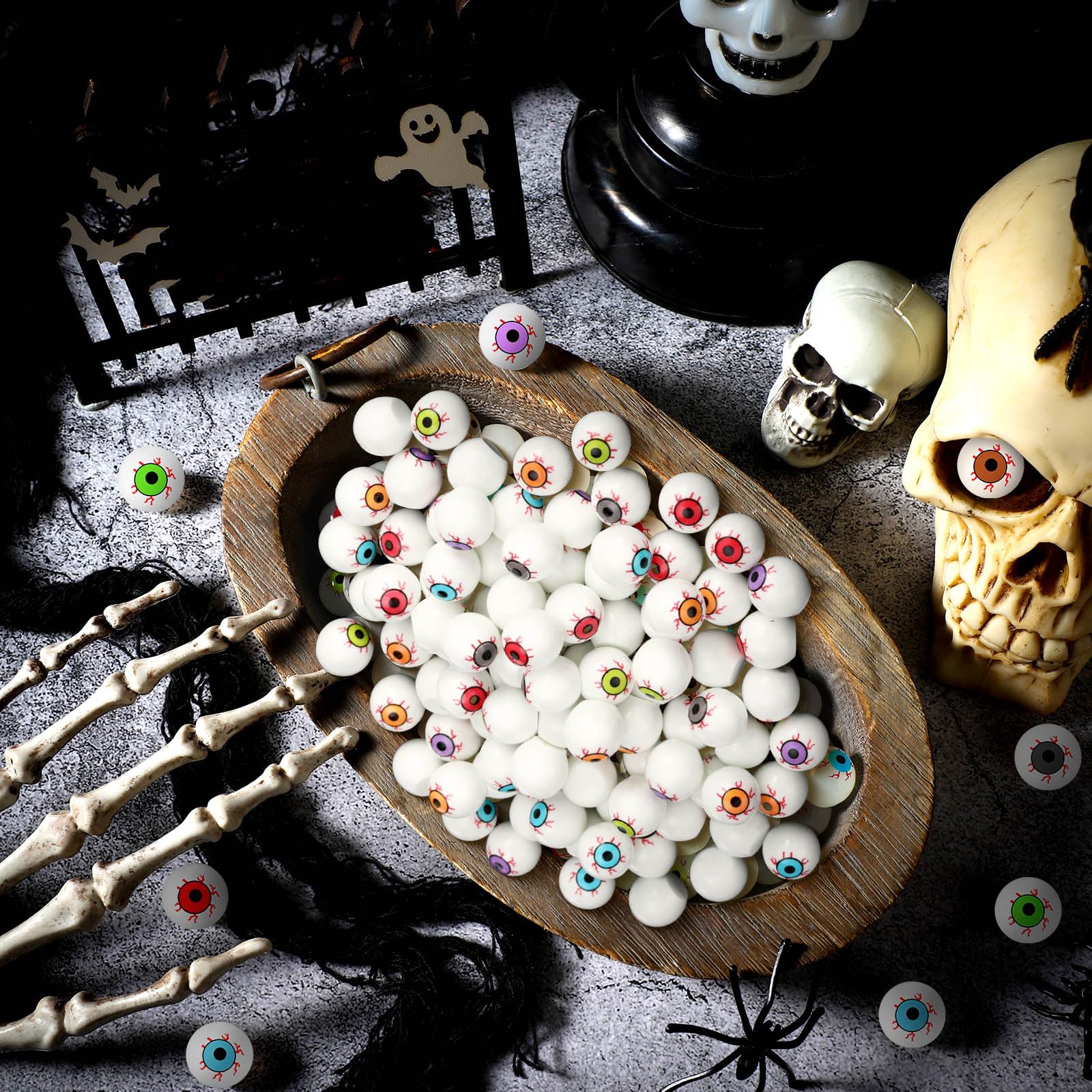 Snapklik.com : Simgoing 96 Pcs Halloween Eyeballs Luminous Mini Resin ...