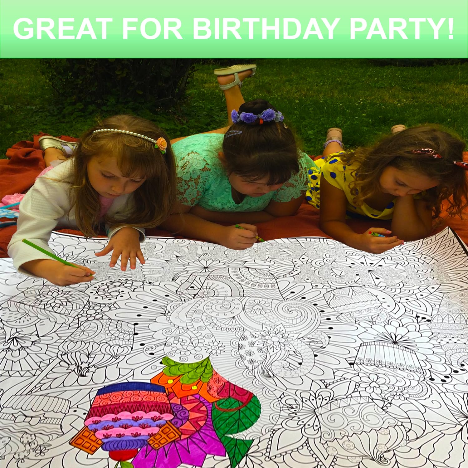 Snapklik.com : Huge Coloring Poster For Adults And Kids - Cupcakes ...