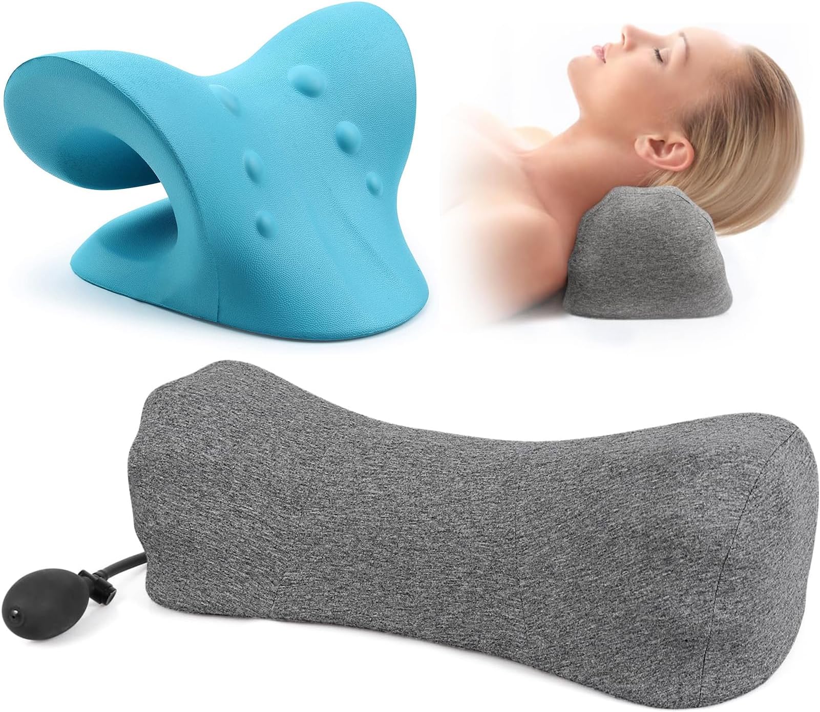 Amazon.com: RESTCLOUD Cervical Traction Device with Overnight Cervical ...