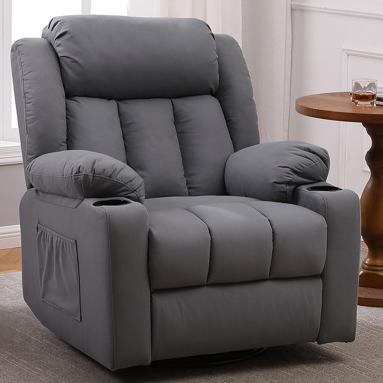 Amazon.com: Ketaiyou Rocker Swivel Recliner Chair for Adults ...