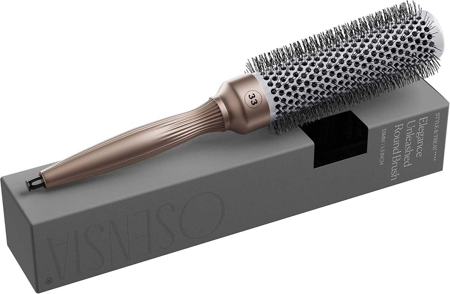 (33mm Barrel) - Ceramic Long Barrel Round Hair Brush - 33mm Ionic ...