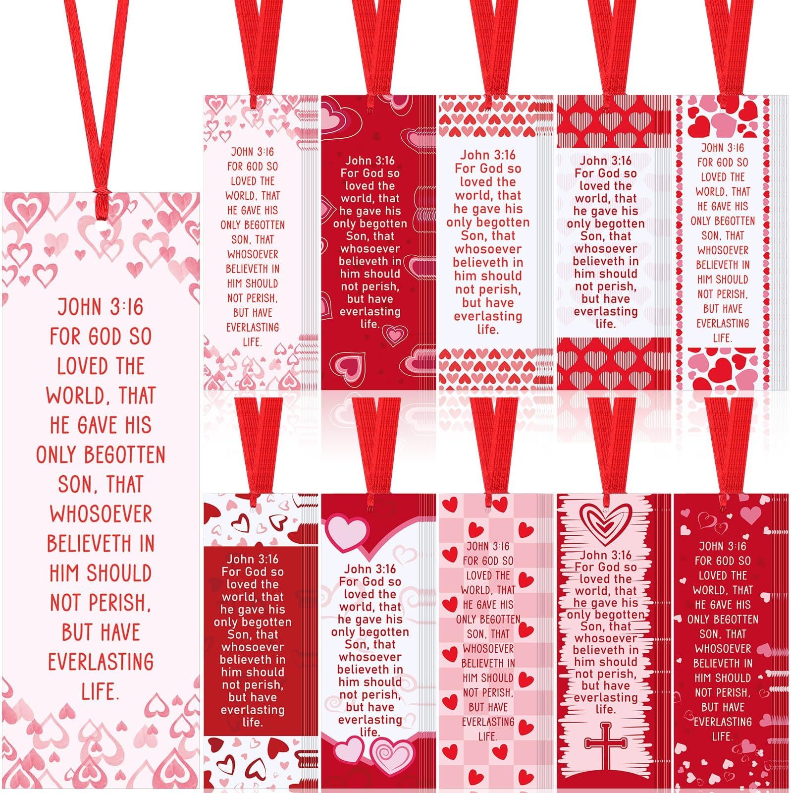 Amazon.com: Tenceur 500 Pcs Valentine's Day Bookmarks for Kids Bulk ...