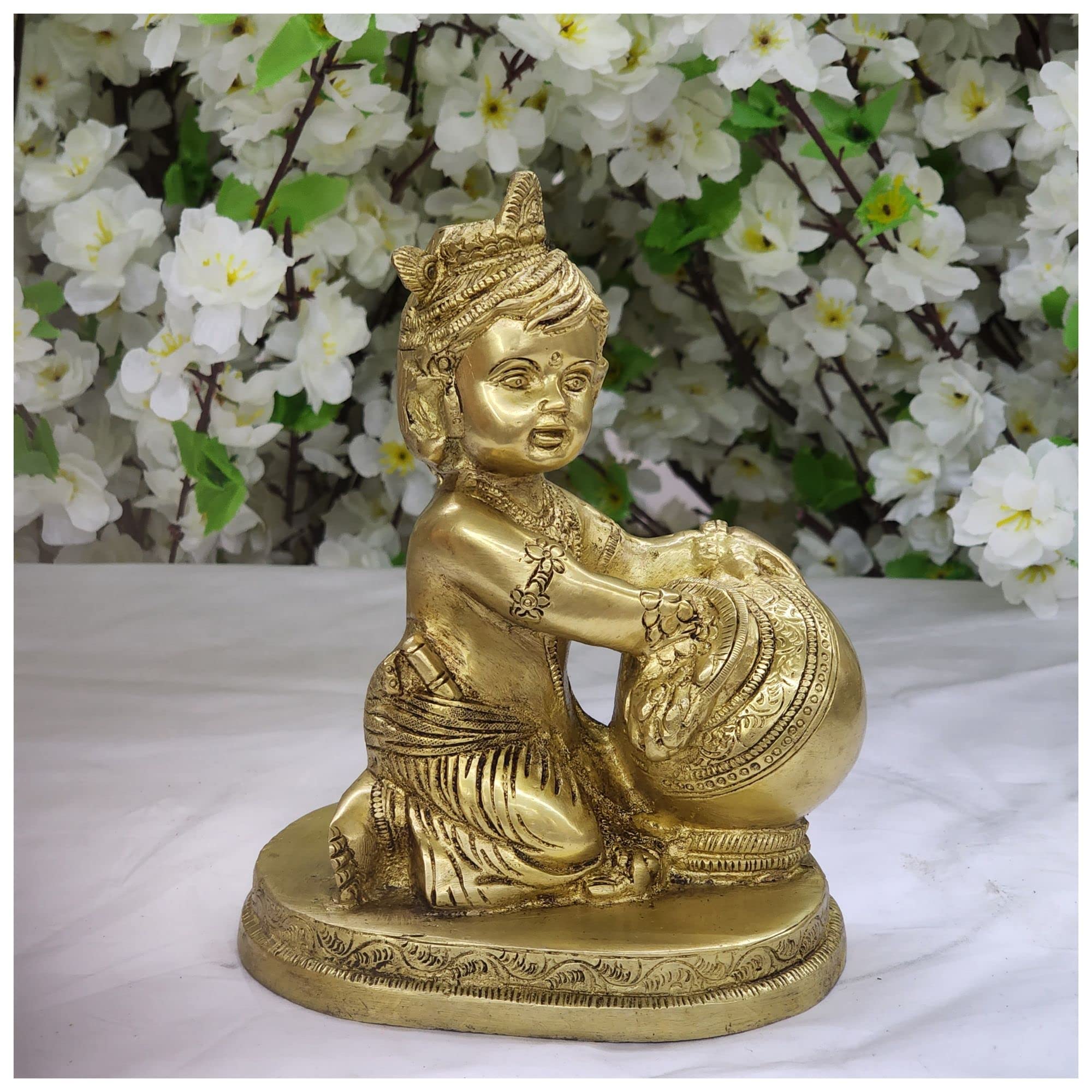 Atoz India Cart Baby Krishna Statue Lord Krishna Figurine Brass ...