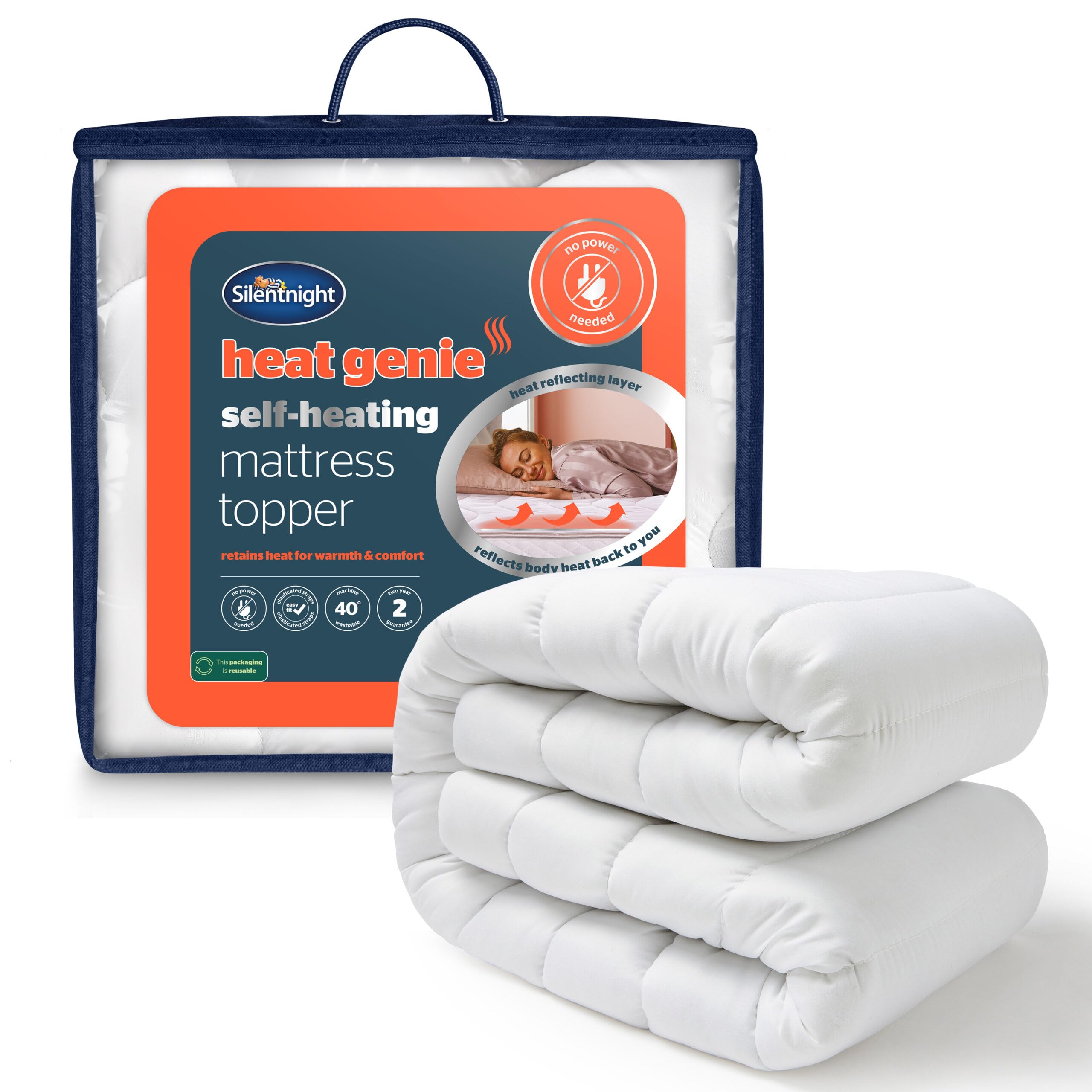 Silentnight Self Heating Single Mattress Topper - Warm Cosy Mattress ...