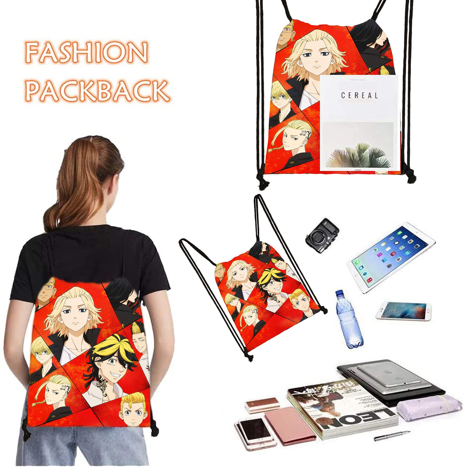 Tokyo Revengers Merch set,Tokyo Revengers Drawstring B...B09CYYCT85 ...