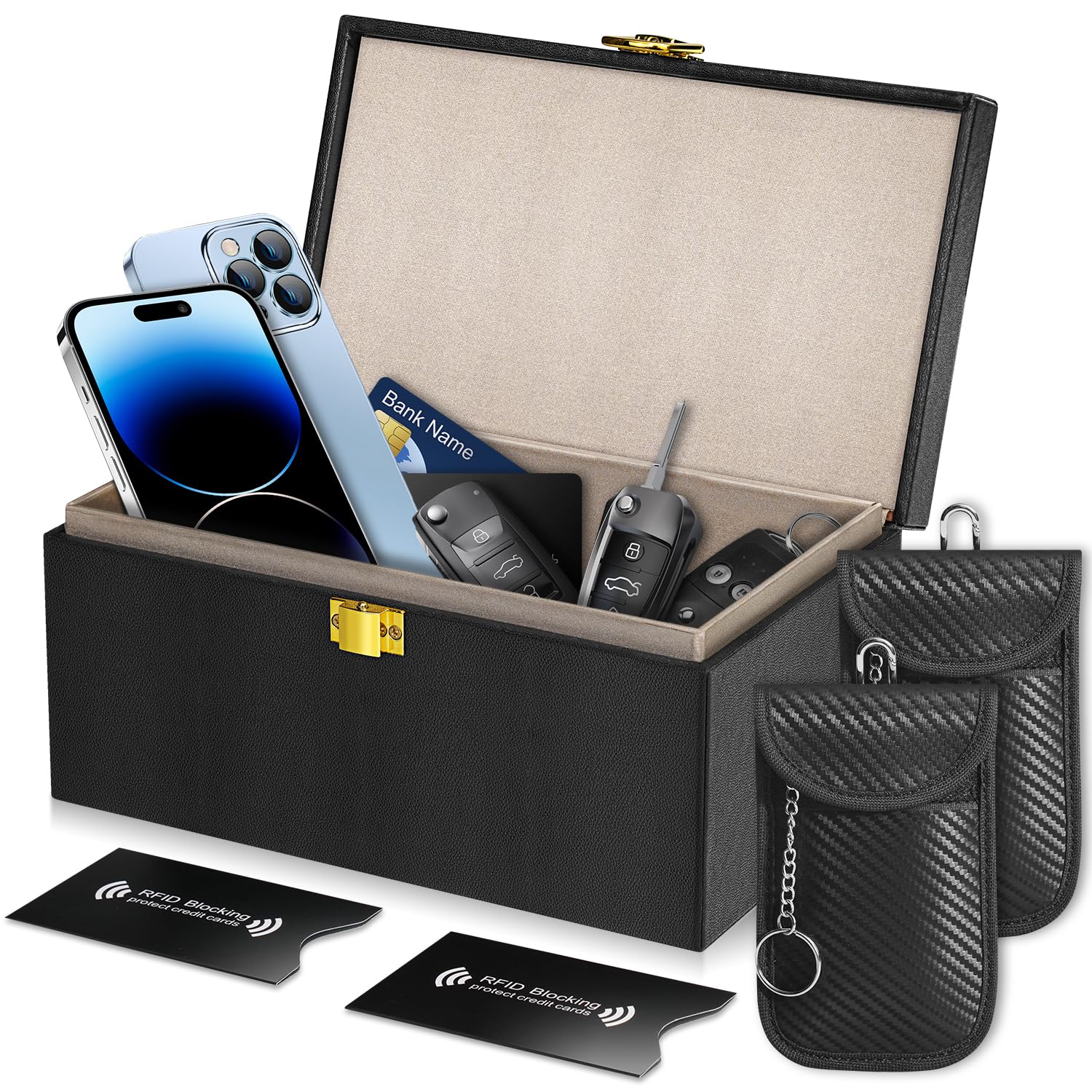 RealPlus | Extra Large | Faraday Box for Car Keys with 2 Pack Faraday ...