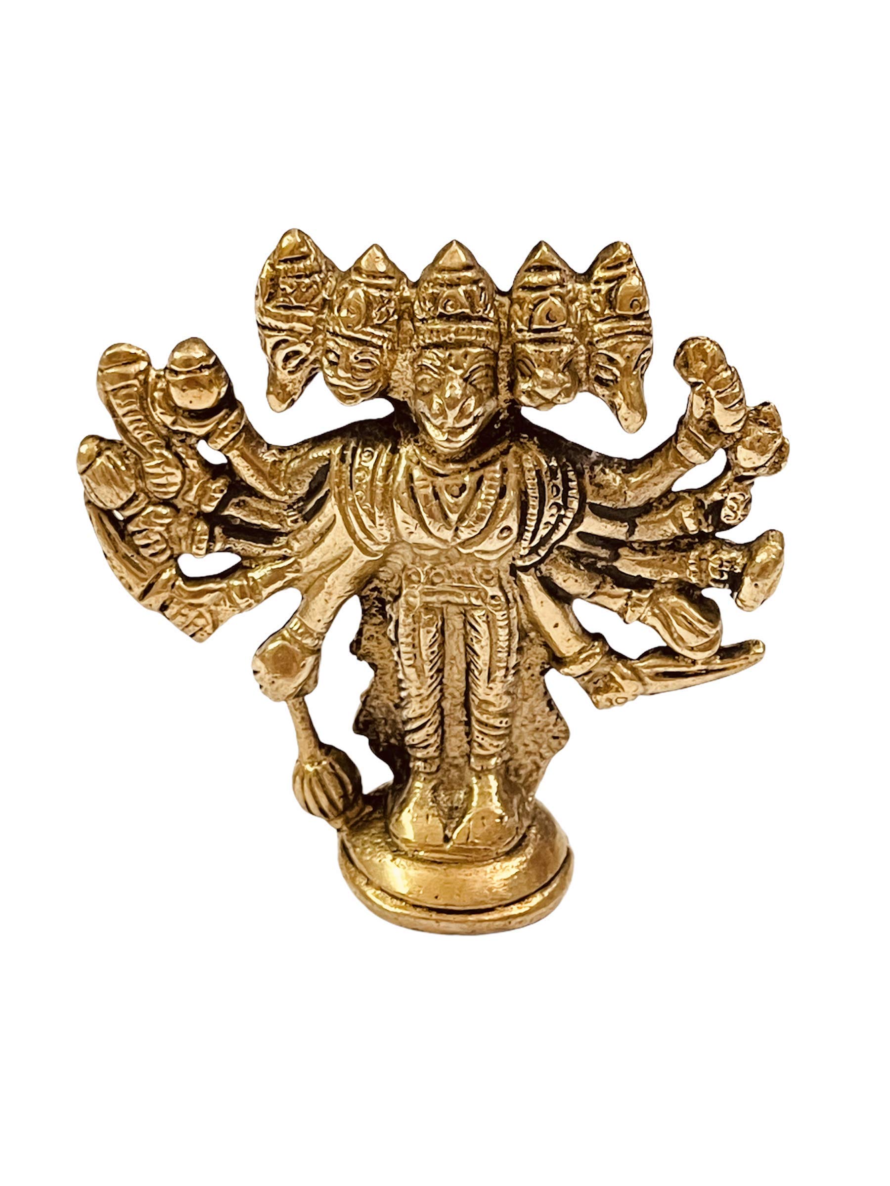 Buy Krisah Brass Ashtadhatu Lord Hanuman Idol Height- 7.5 cm Weight ...