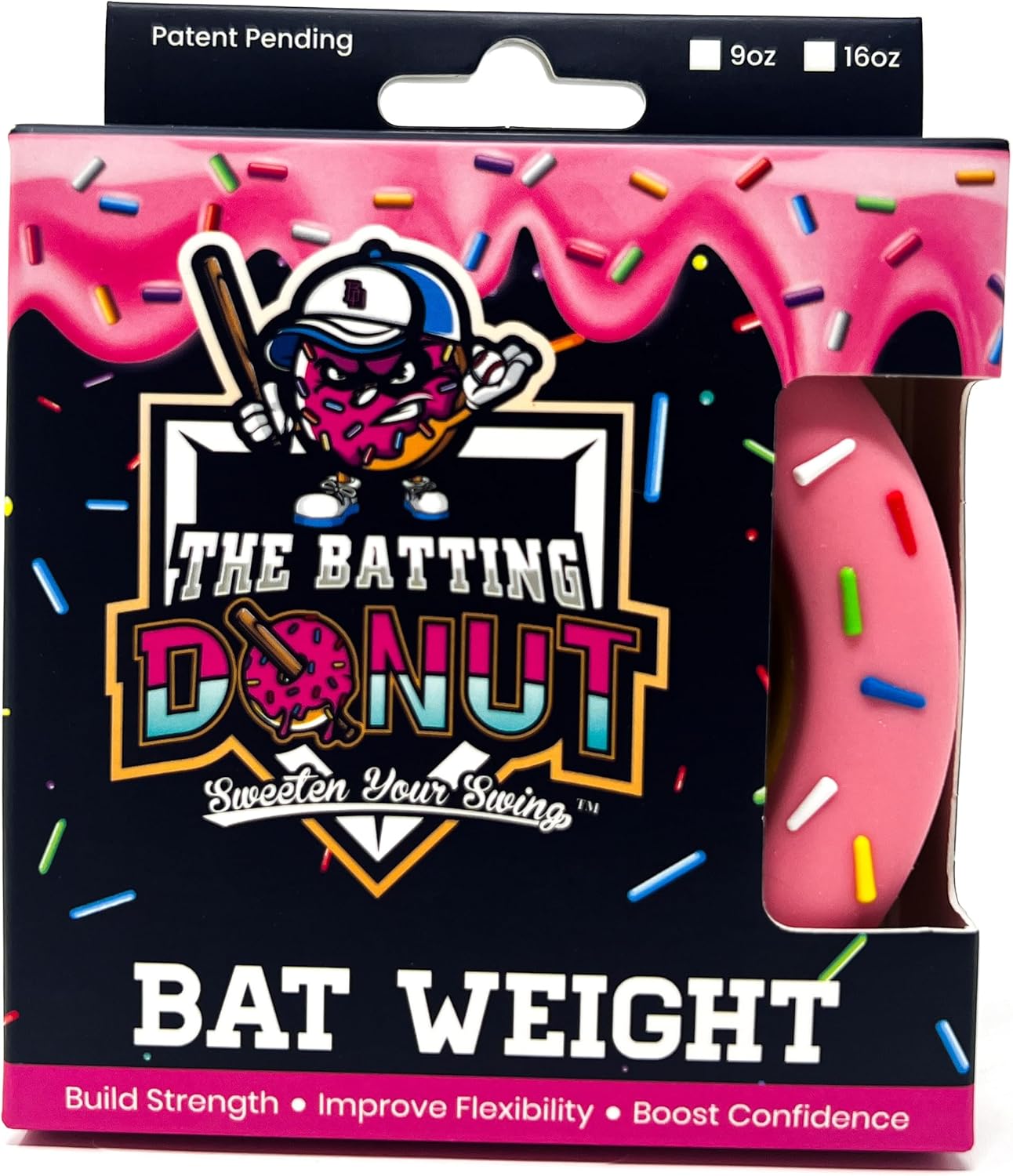 Amazon.com : The Batting Donut - Homer | Baseball Bat Weight | 9oz Pink ...