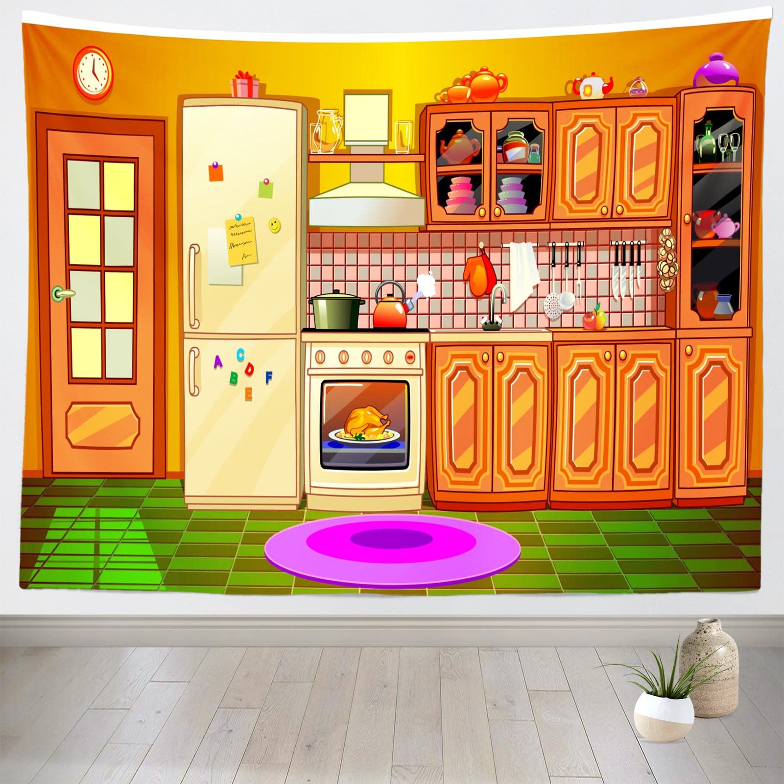 Cartoon Kitchen Rooms 965 Kitchen Interior High Res Vector Graphics