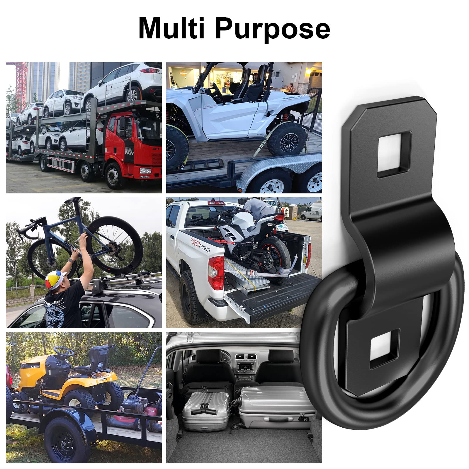 Snapklik.com : 10 PCS 3/8" Heavy Duty D Rings Tie Down Anchors For ...