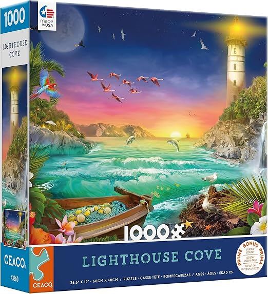 Amazon.com: Ceaco - Lighthouse Cove - 1000 Piece Jigsaw Puzzle : Toys ...