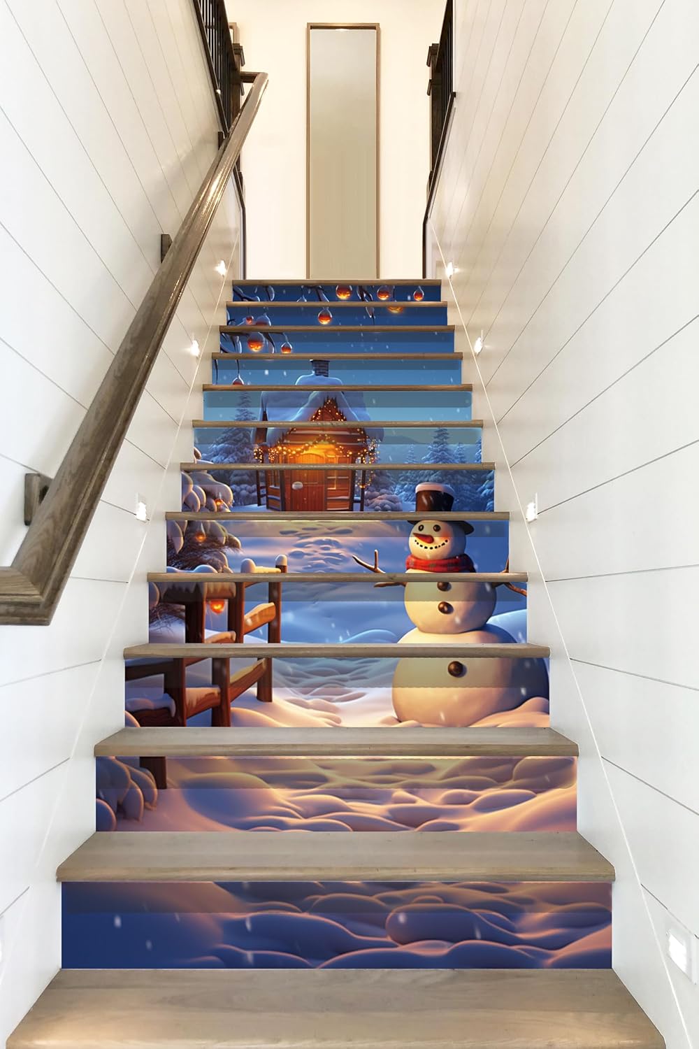 Amazon.com: AMAZING WALL Peel and Stick Removable Christmas Snowman ...