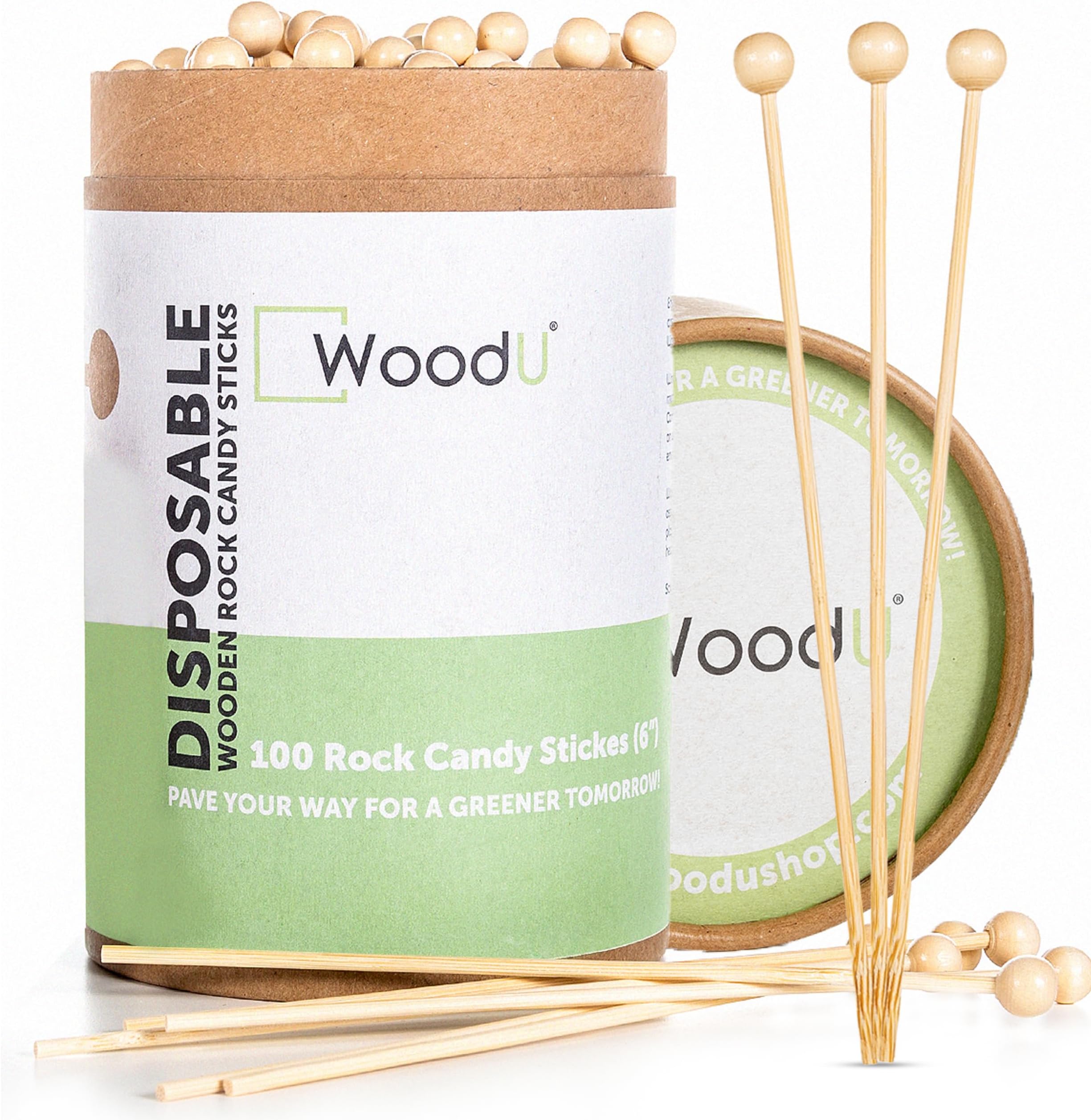 Amazon.com: YOOHUA 100PCS 6inch Rock Candy Sticks with Ball Wood ...