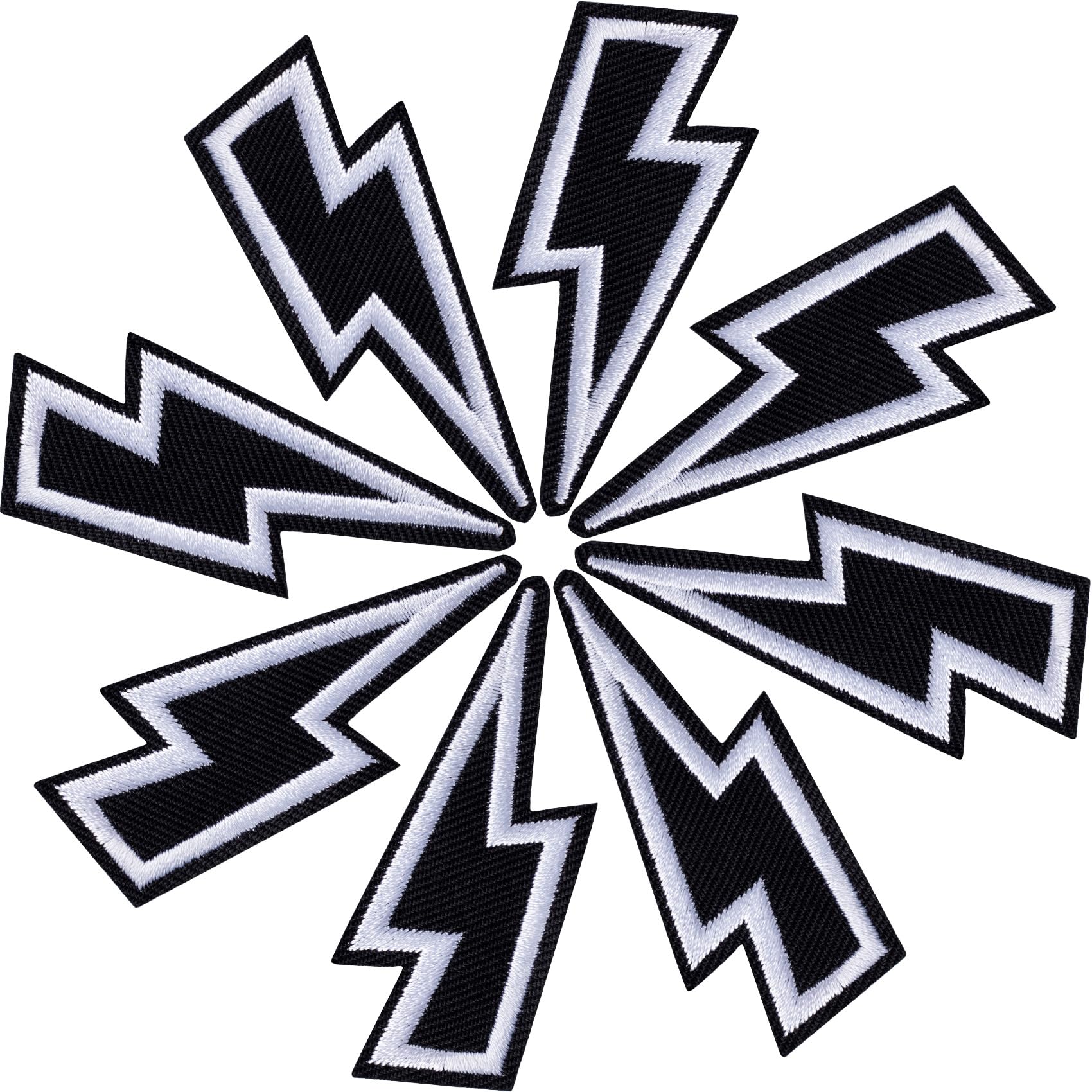 Amazon.com: PAGOW 8 Pcs Lightning Bolt Iron on Patch, Sew on ...