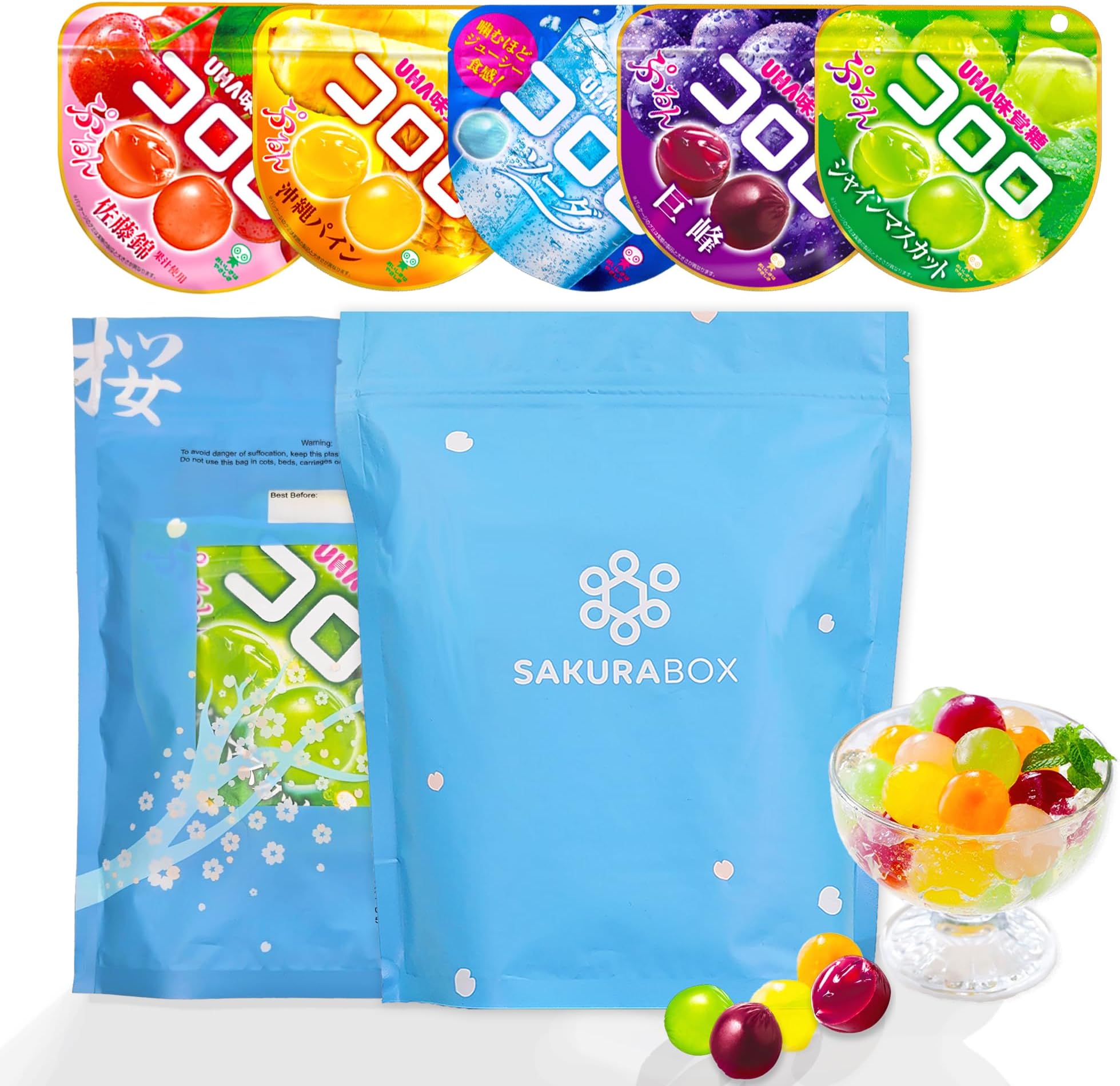 Amazon.com : Japanese Sours Nobel Gummy Candies, Muscat and Cola ...