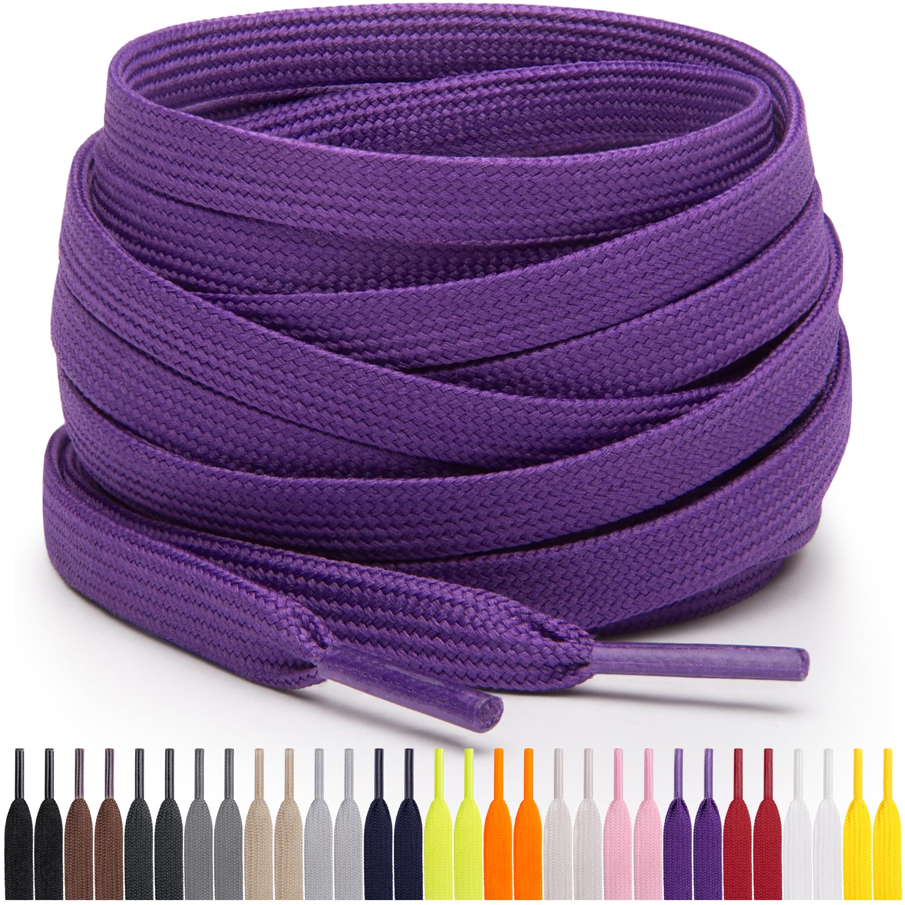 Snapklik.com : Miscly Flat Shoe Laces For Sneakers, Multiple Lengths ...