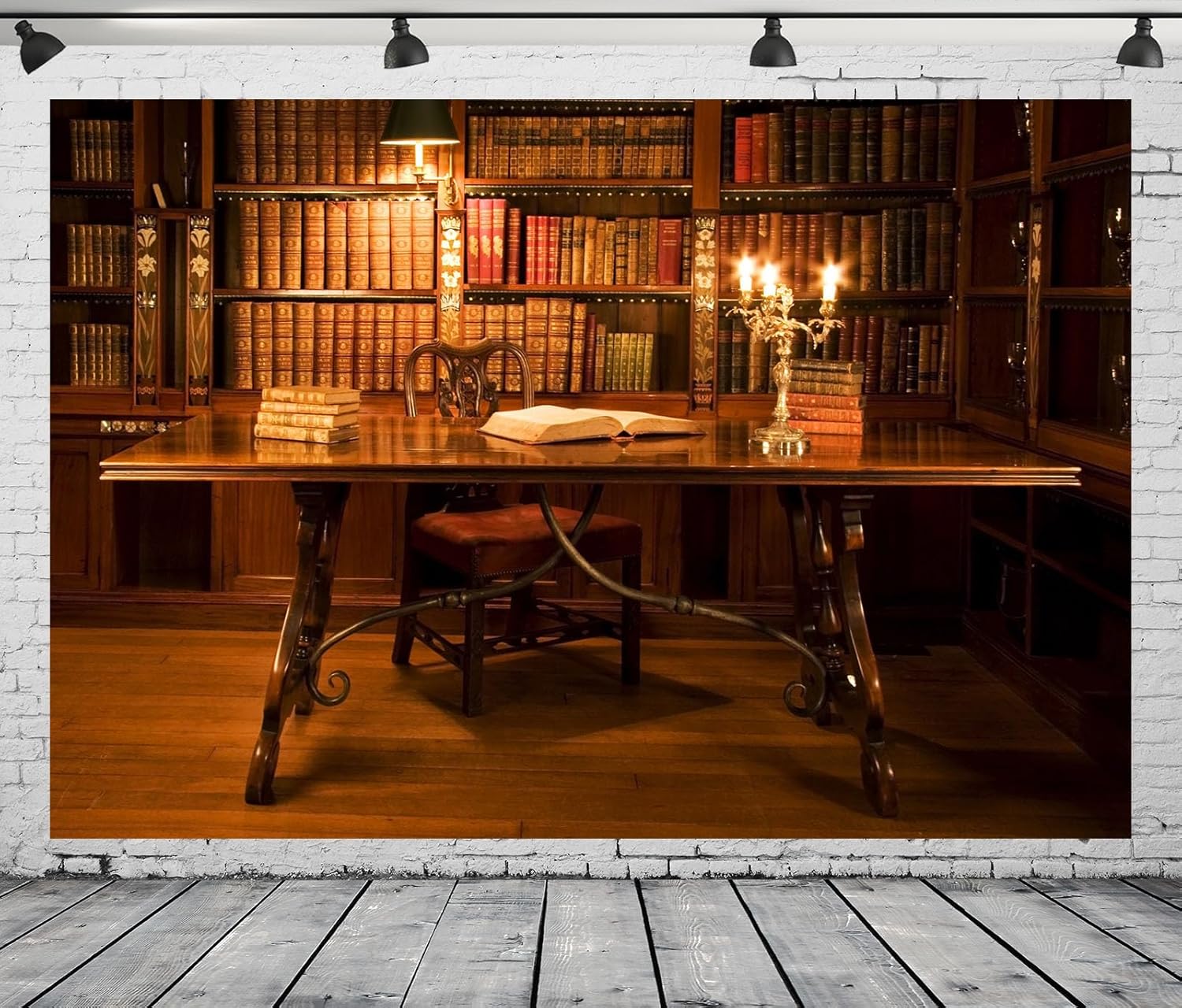 Amazon.com : CORFOTO 7x5ft Fabric Bookshelf Backdrop for Photography ...