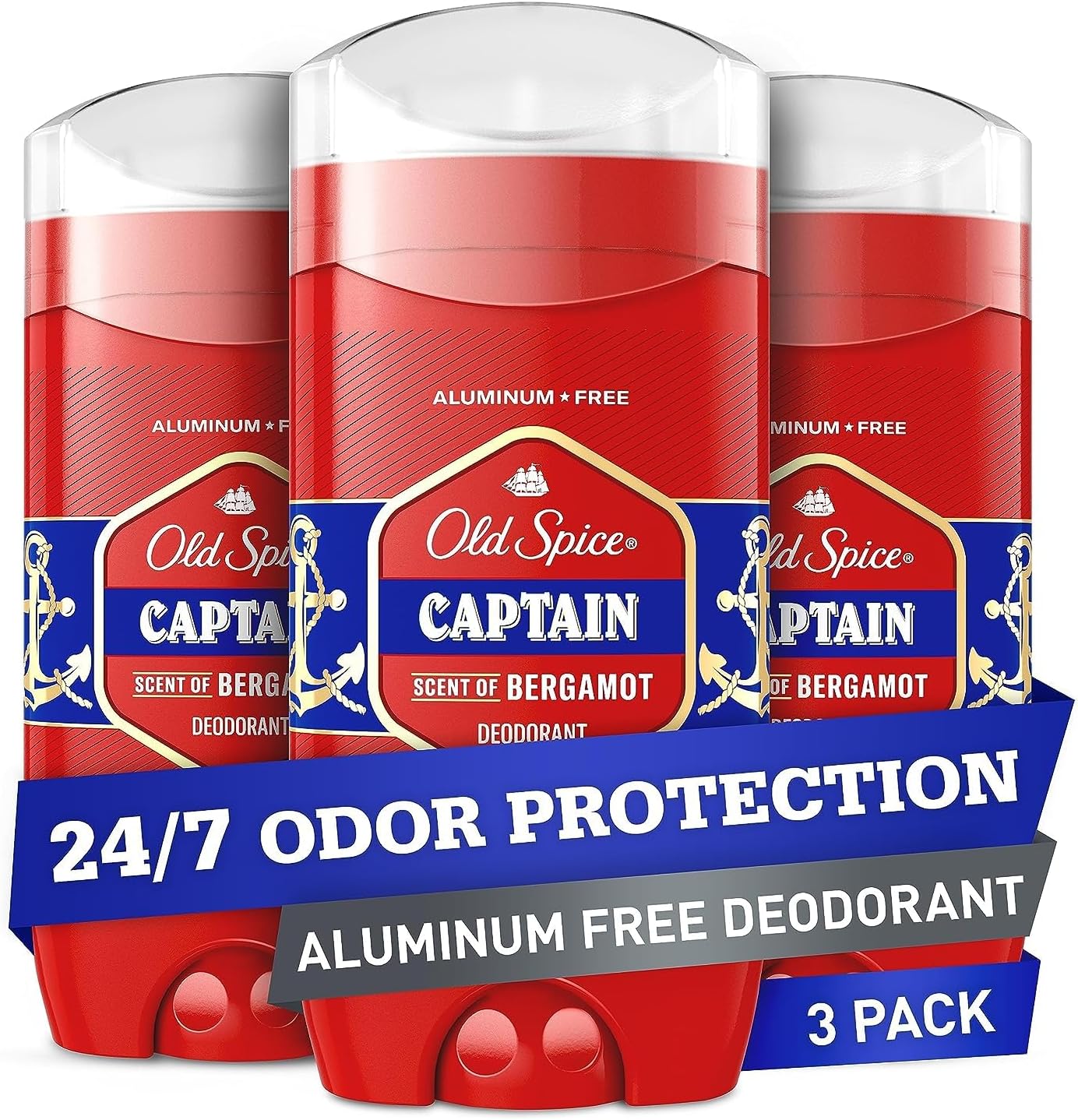 Amazon | Old Spice Red Collection Deodorant for Men, Captain Scent, 3 ...