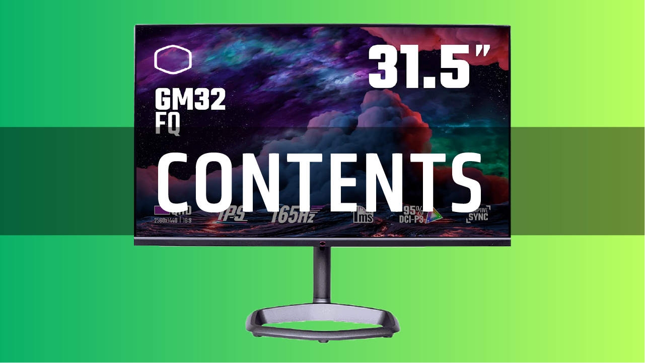 Watch Cooler Master GM32-FQ 32" 2K 165Hz Gaming Monitor Contents on ...