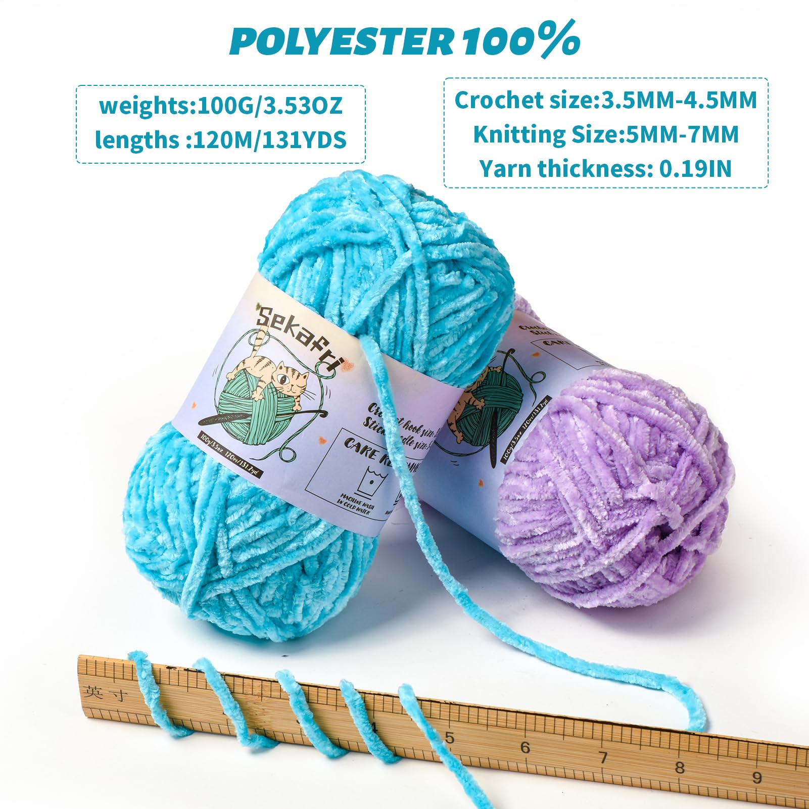 Snapklik.com : Fuzzy Chenille Yarn For Crocheting,Velvet Baby Blanket ...