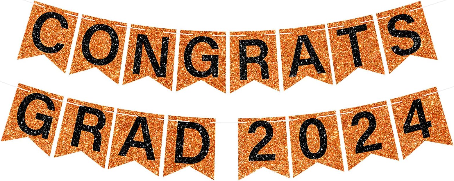 Amazon.com: Congrats Grad 2024 Graduation Party Decorations Class of ...