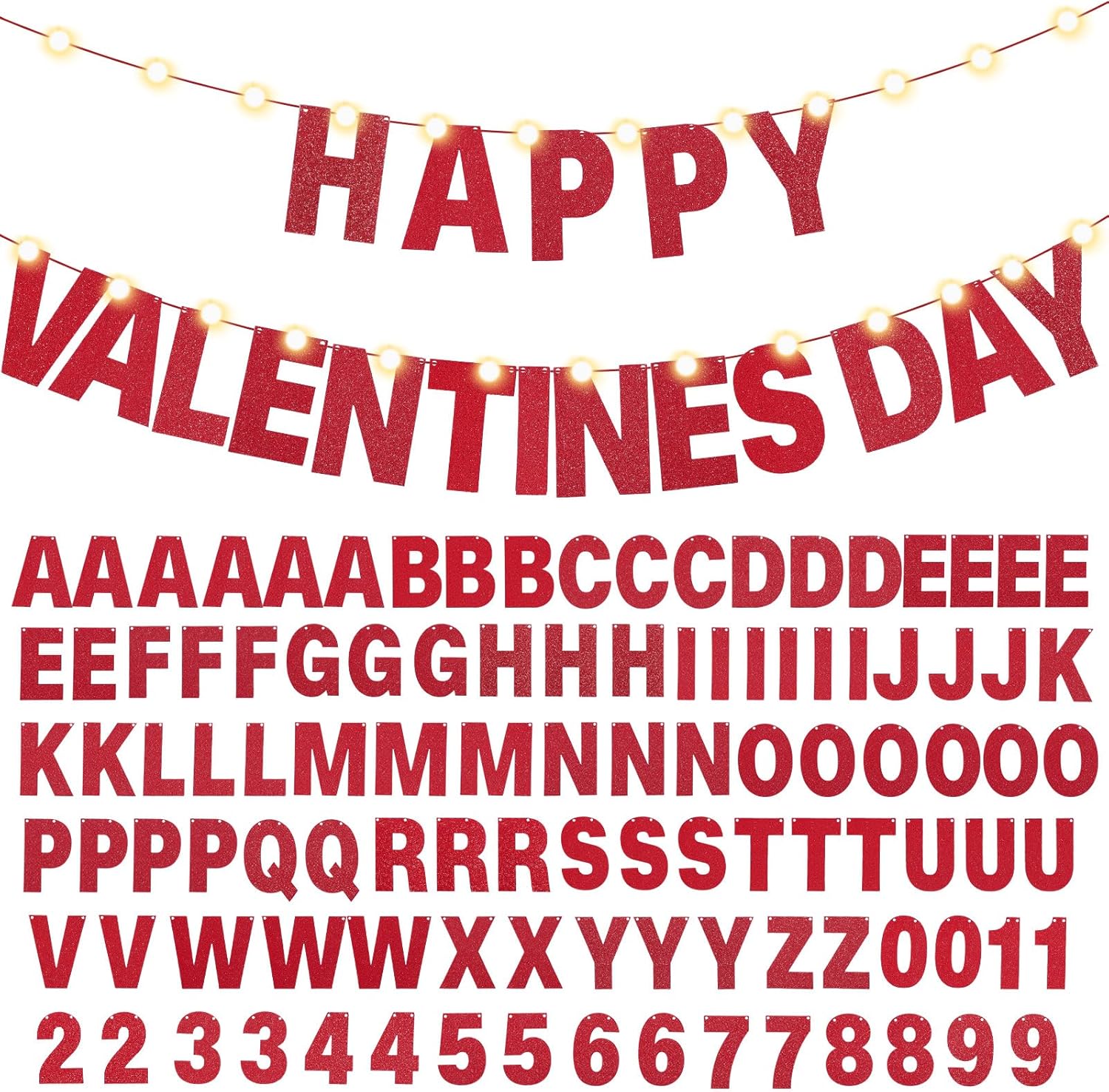 Amazon.com: TaoBary 112 Pcs DIY Letter Custom Banner Glitter ...