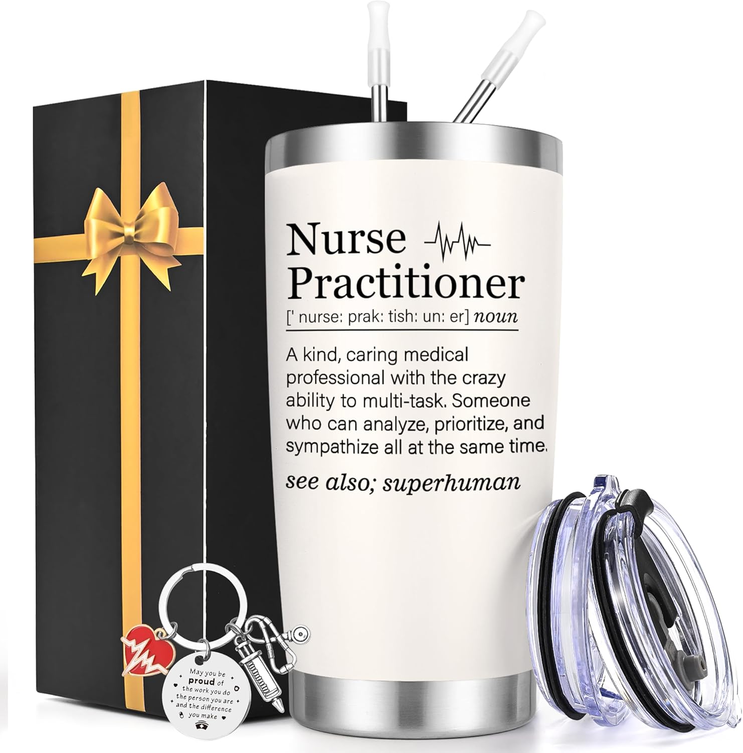 Amazon.com: Lifecapido Nurse Practitioner Gifts, 20oz Tumbler with ...