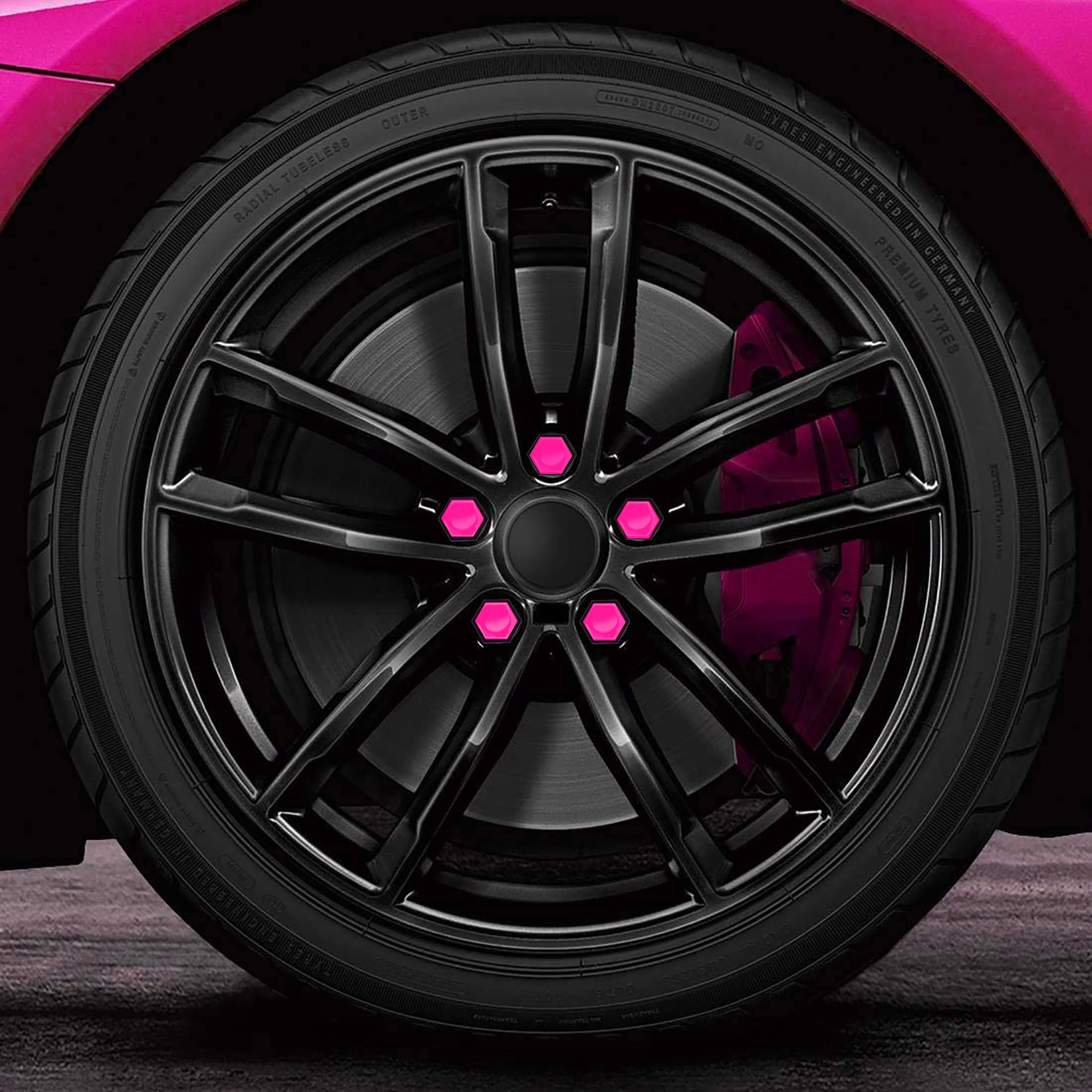 Pink Lug Nut Covers