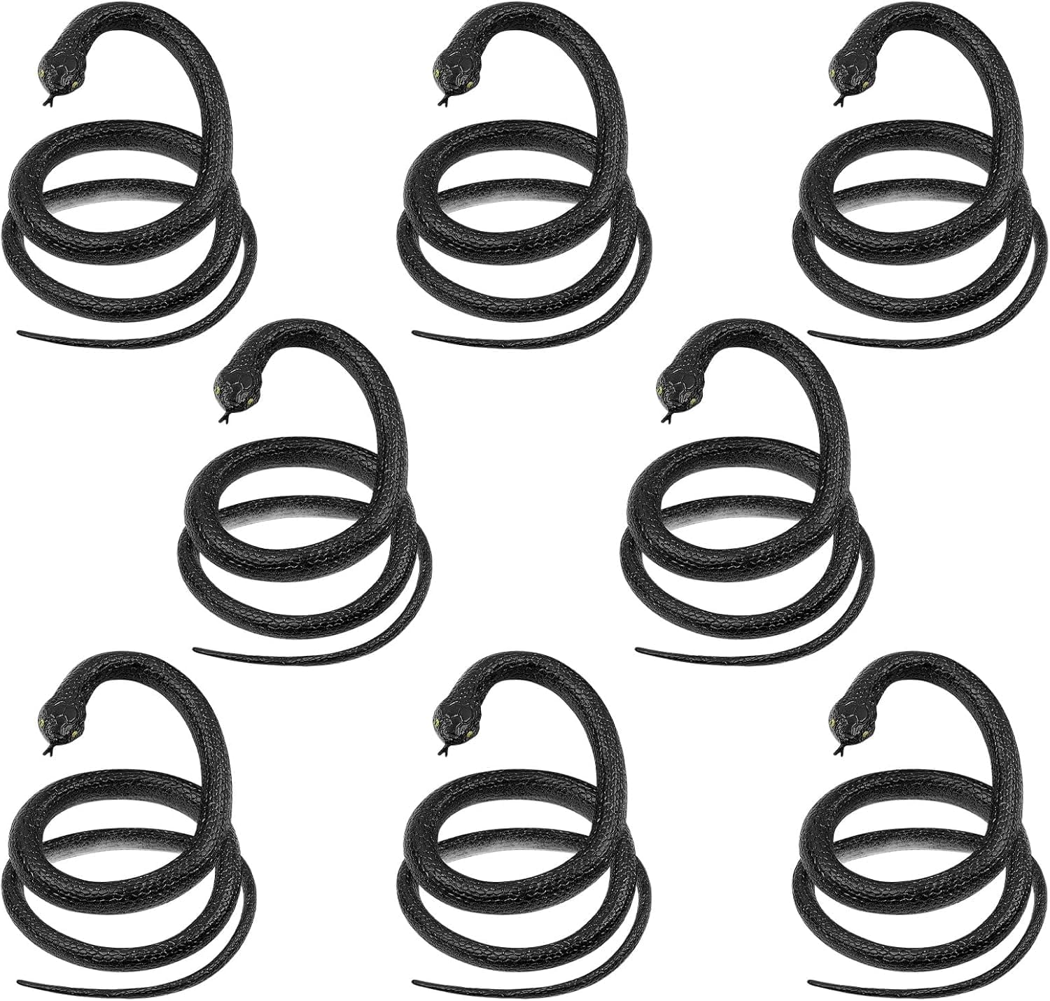 Amazon.com: Mybakoo Fake Snakes 8 Pack Realistic Rubber Snakes Keep ...
