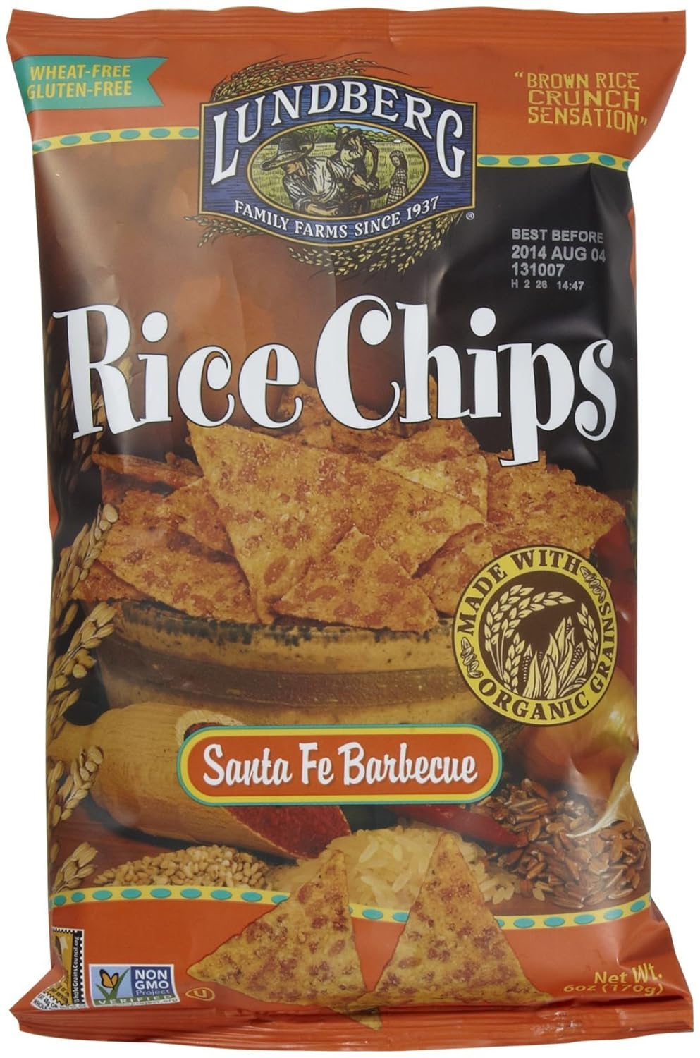 Amazon.com: Lundberg Sante Fe BBQ Rice Chips - 6 oz(pack of 2)
