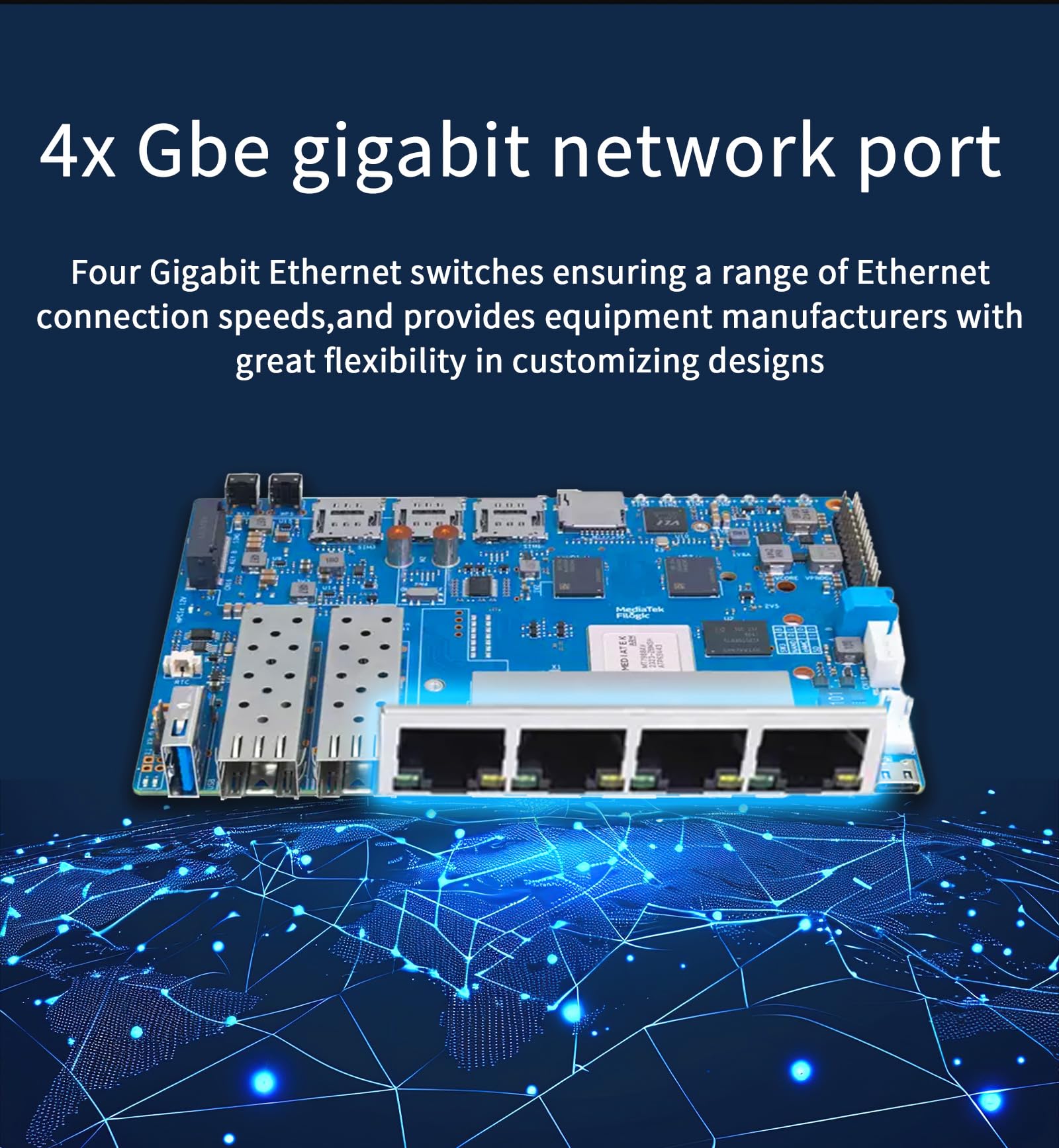 Banana Pi BPI-R4 WiFi 7 Router - OpenWRT Tri-Band With 4GB DDR4, 2x ...