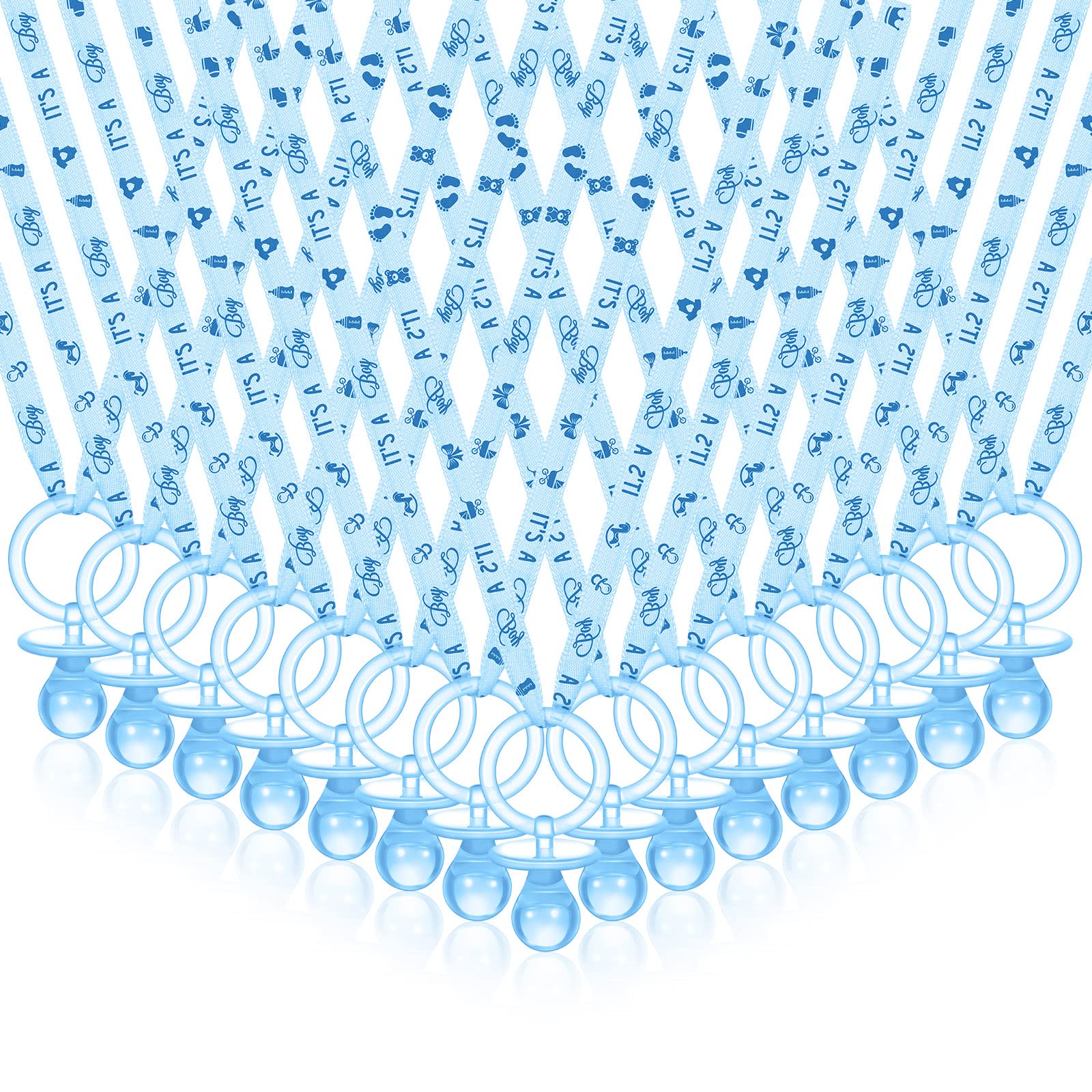 Amazon.com : Chengu 100 Pieces Baby Shower Pacifiers Necklace Acrylic ...