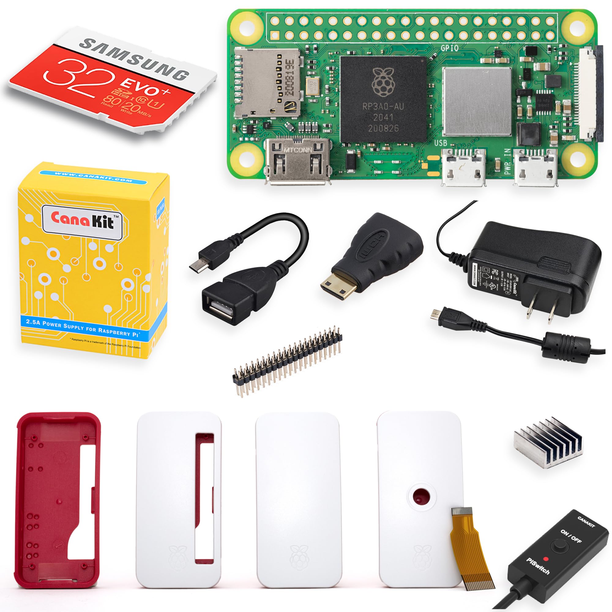 Amazon.com: CanaKit Raspberry Pi Zero 2 W Starter Kit with Official ...