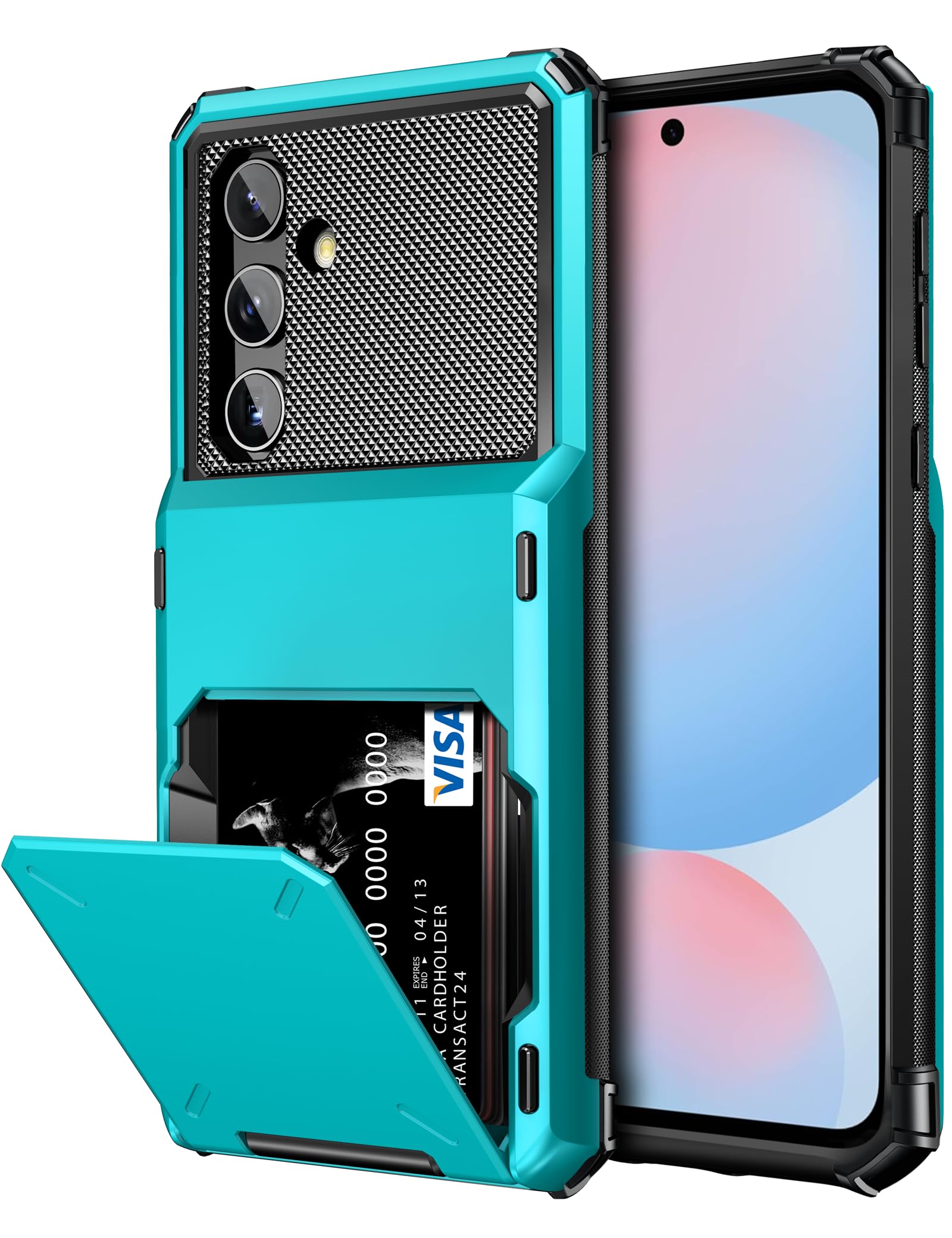 Amazon.com: Vofolen for Samsung Galaxy S24 FE Case Wallet with Card Holder Dual Layer Heavy Duty ...