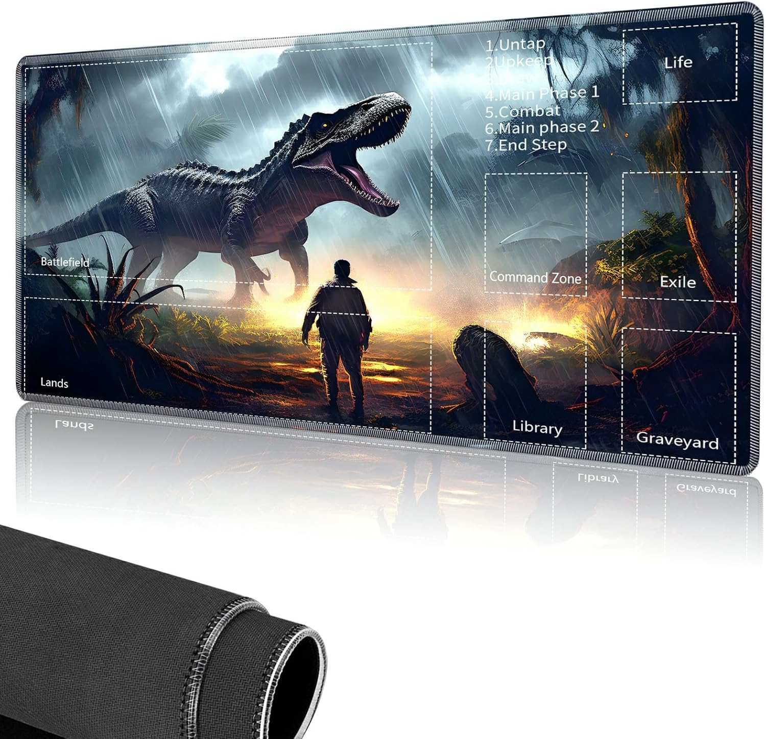 Amazon.com: for MTG Playmat,Card Playmat Stitched with Magic Zone for ...